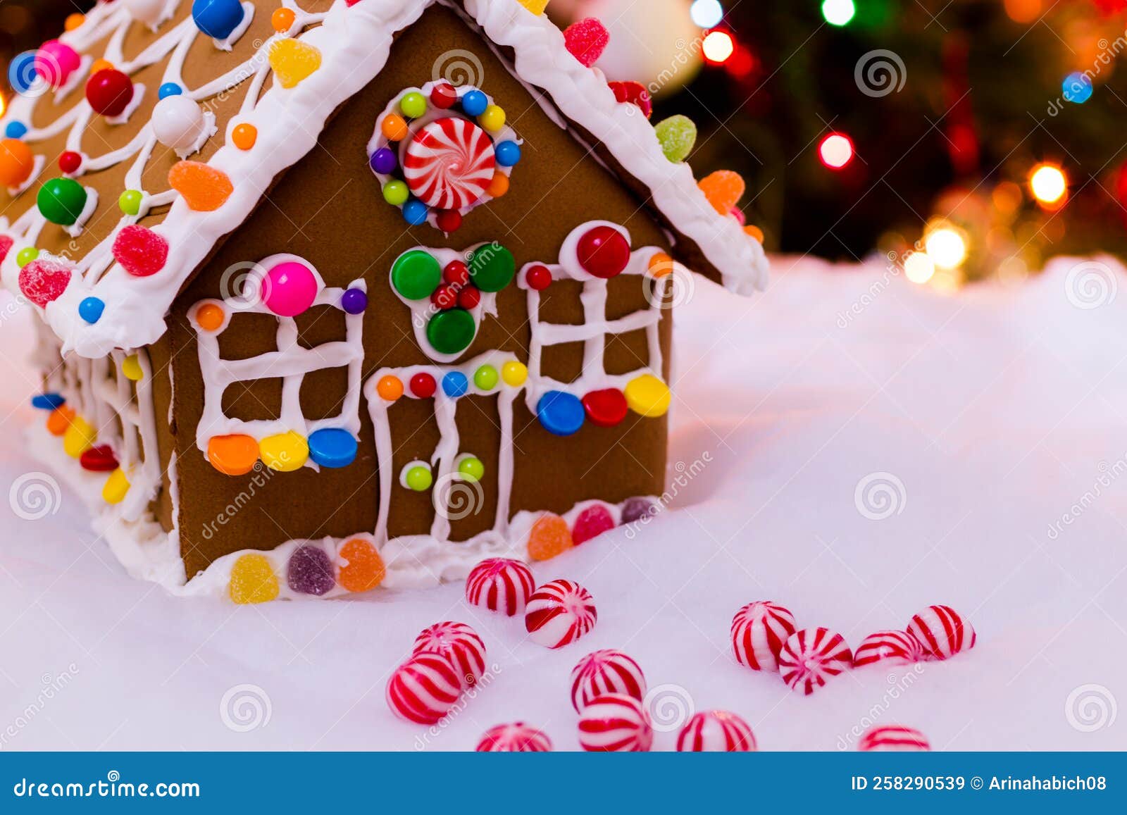 Gingerbread house stock image. Image of house, mint - 258290539