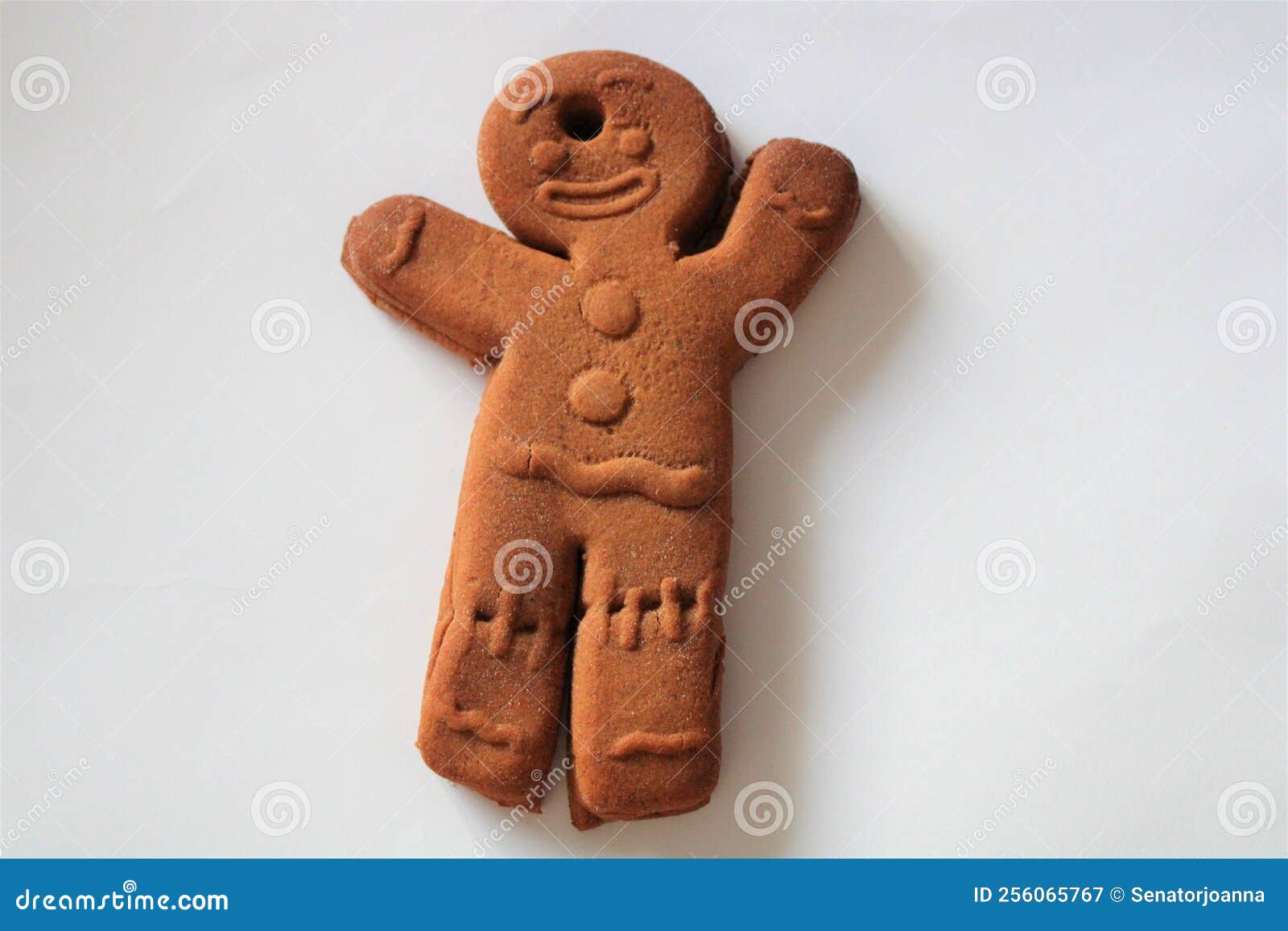 A Gingerbread Man on the White Background Stock Image - Image of ...