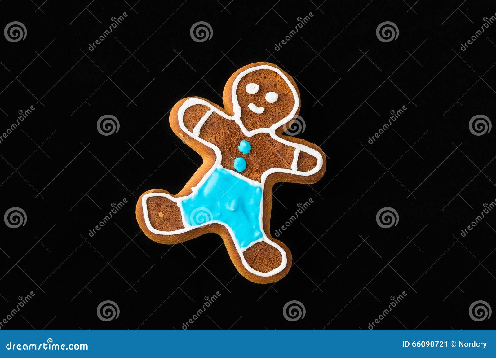 Gingerbread Man on Black Velvet Stock Image - Image of gingerbread ...