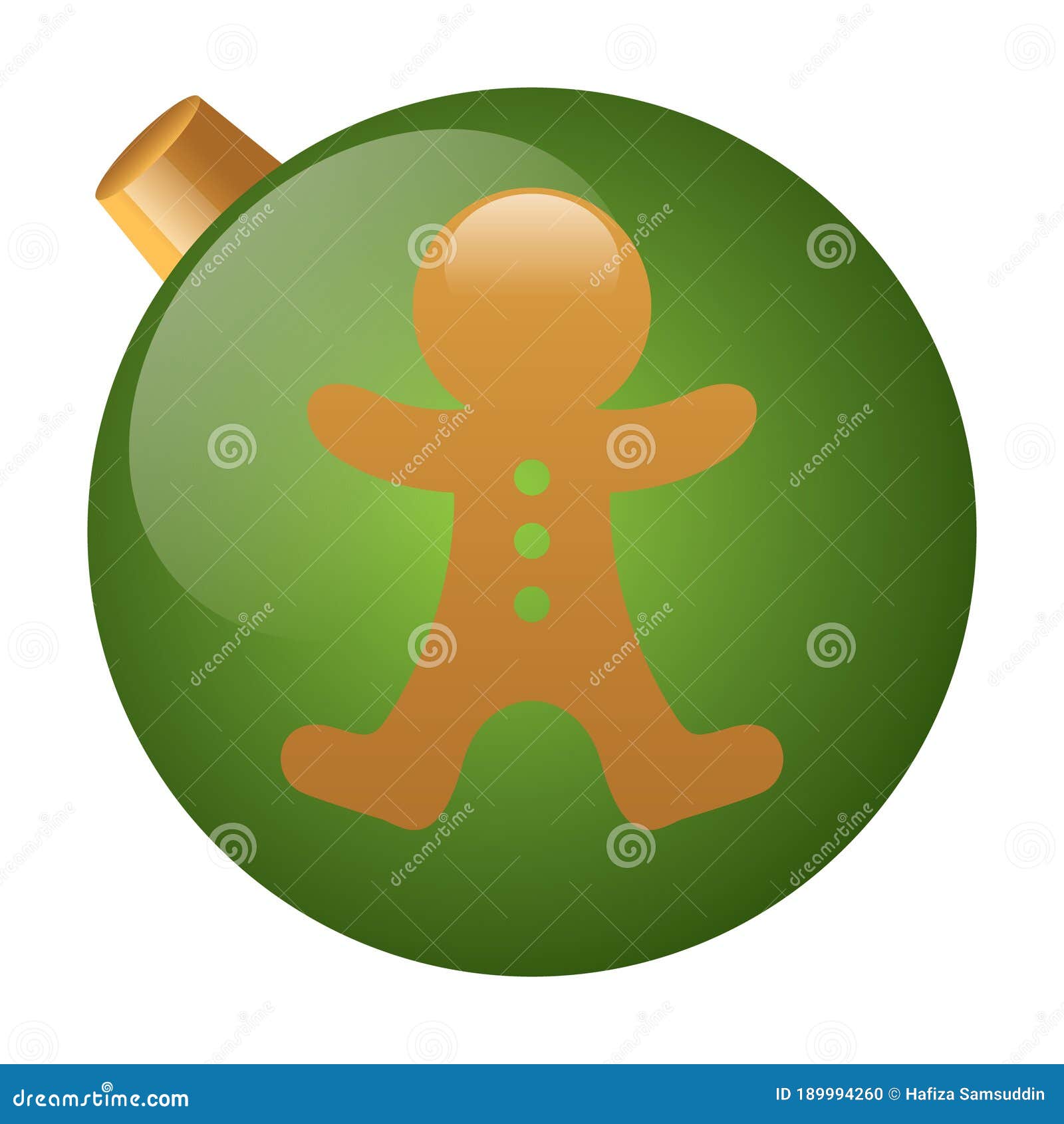 Gingerbread Man Button. Vector Illustration Decorative Design Stock ...
