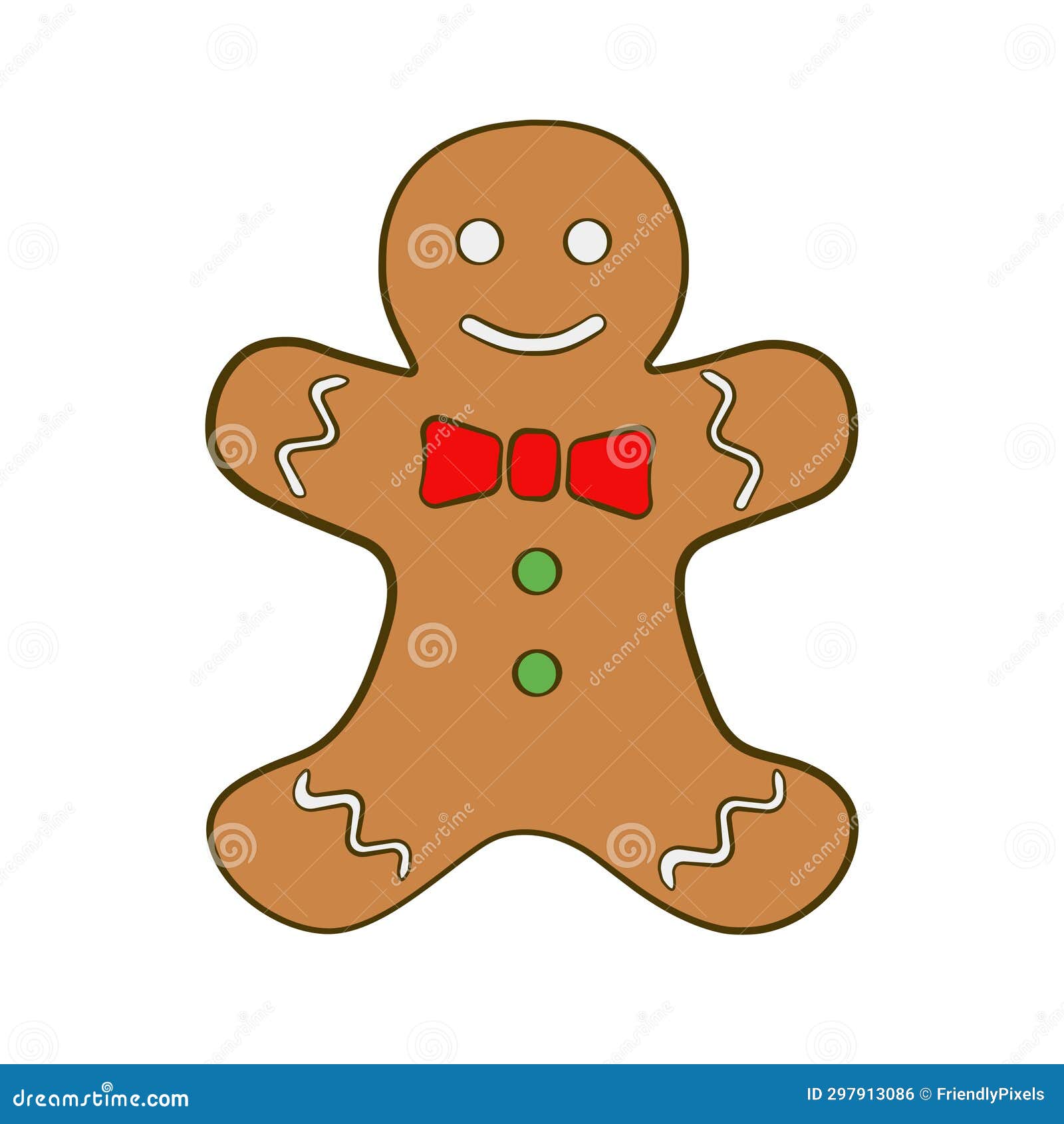 Gingerbread man. Cartoon stock illustration. Illustration of christmas ...