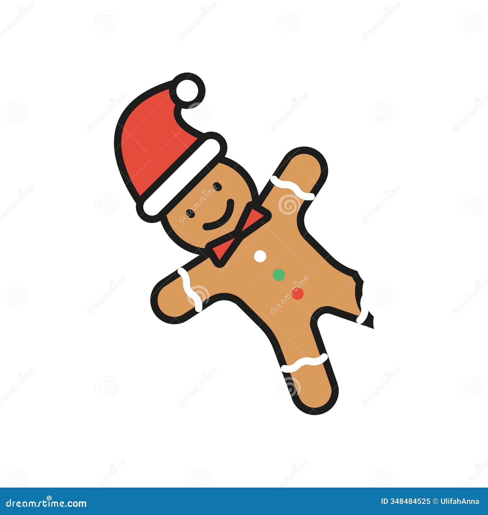 Gingerbread Man Christmas Icon Vector Basic Design Simple and Modern Stock Illustration ...