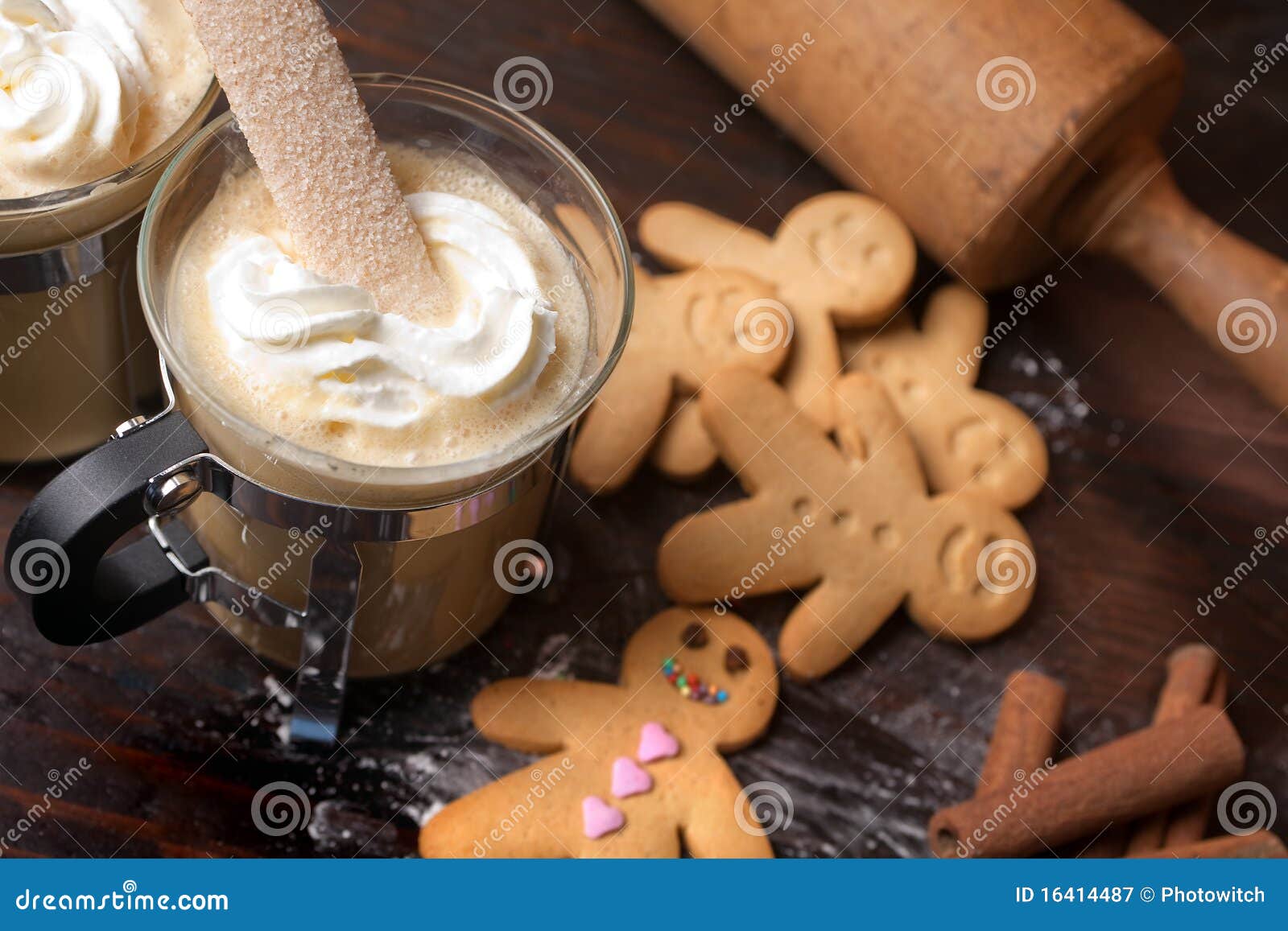 Gingerbread Man with Coffee Stock Image - Image of drink, aromatic ...