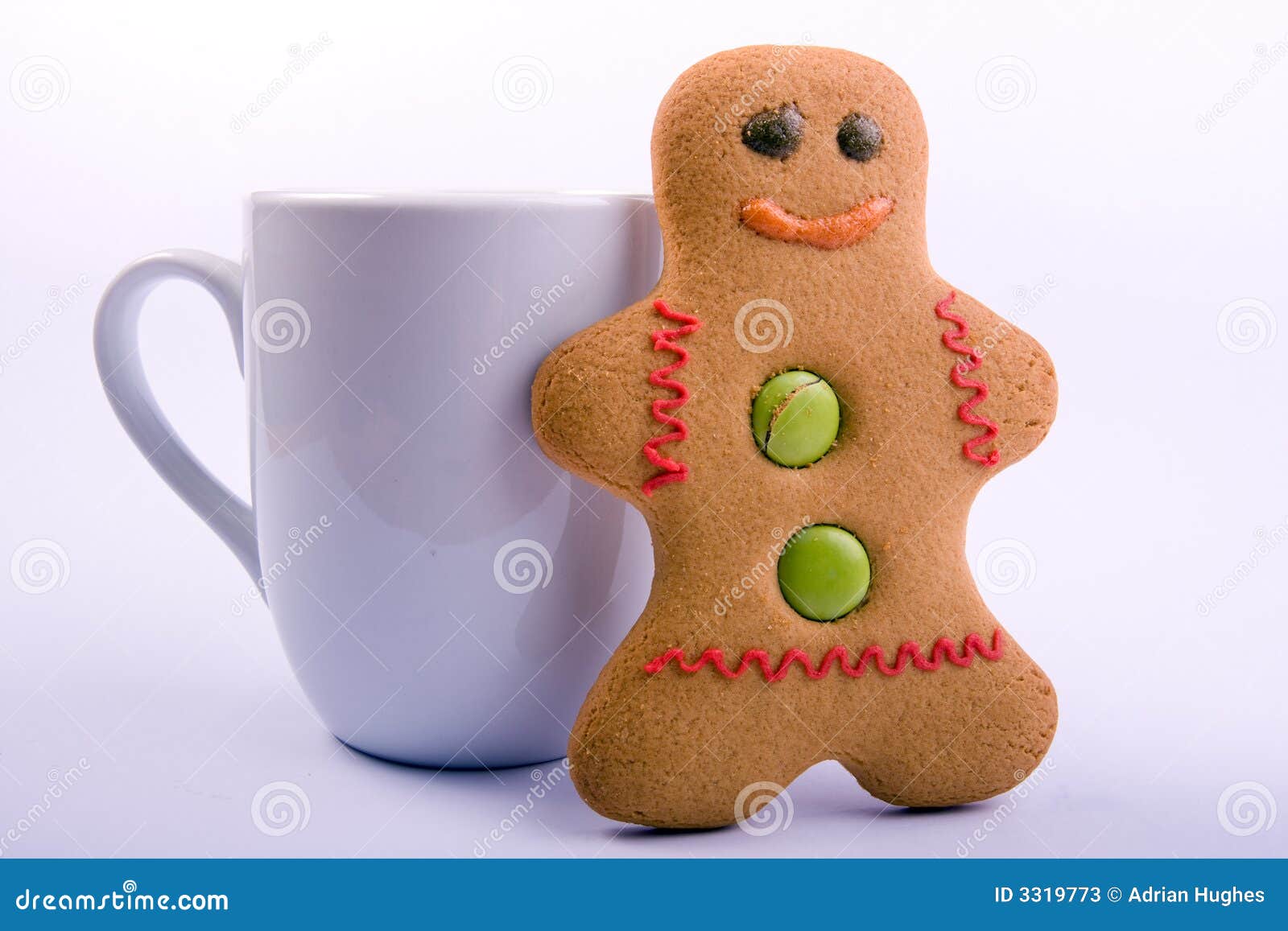 Gingerbread Man and Cup stock image. Image of xmas, treat - 3319773