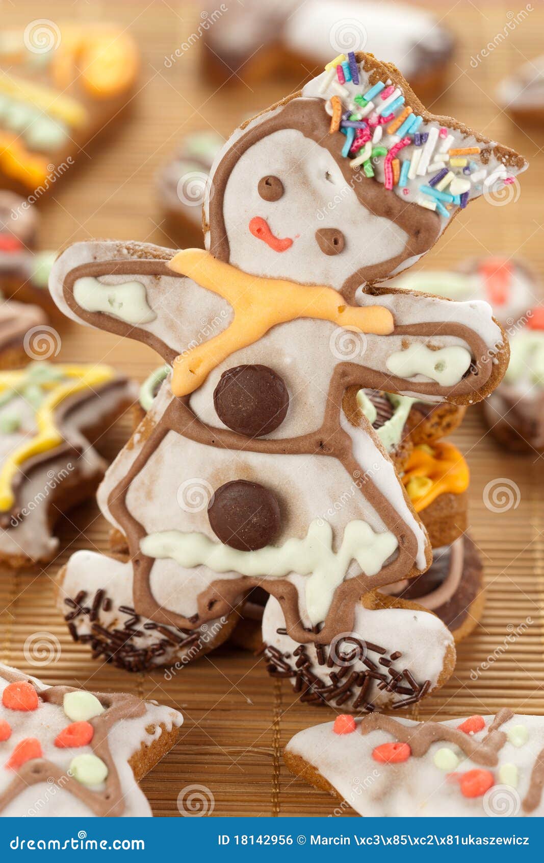 Gingerbread man figure stock photo. Image of fattening - 18142956