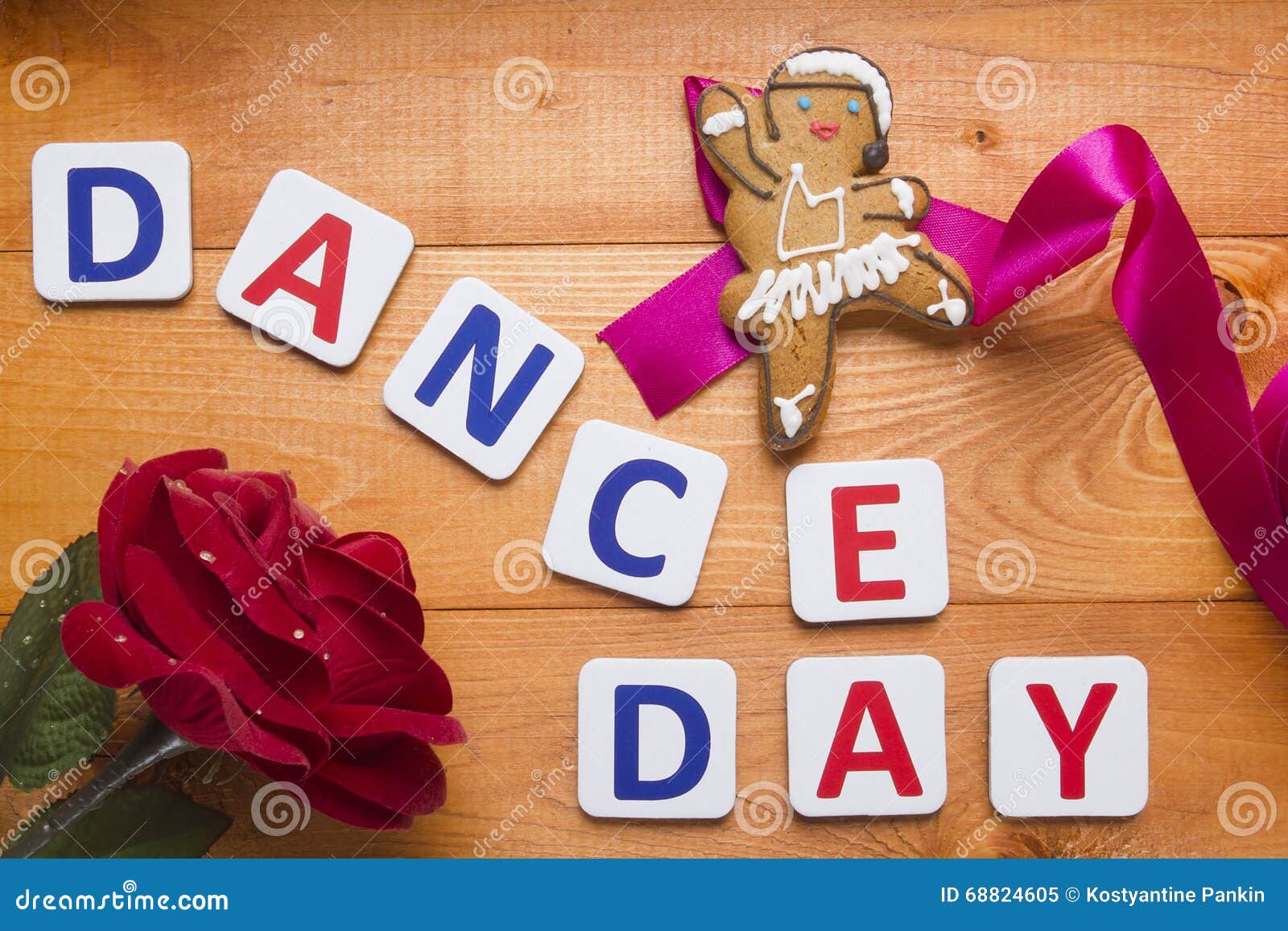 Gingerbread Man in the Form of a Dancer Stock Image - Image of cookie ...