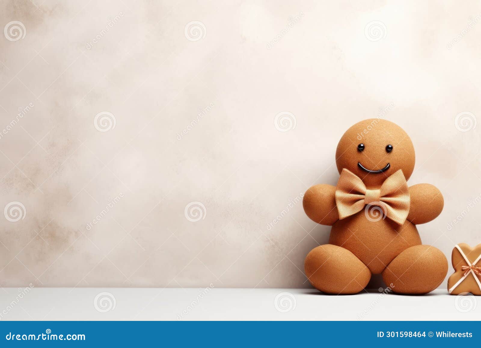 Gingerbread Man in Front of a Wall Stock Photo - Image of gingerbread ...