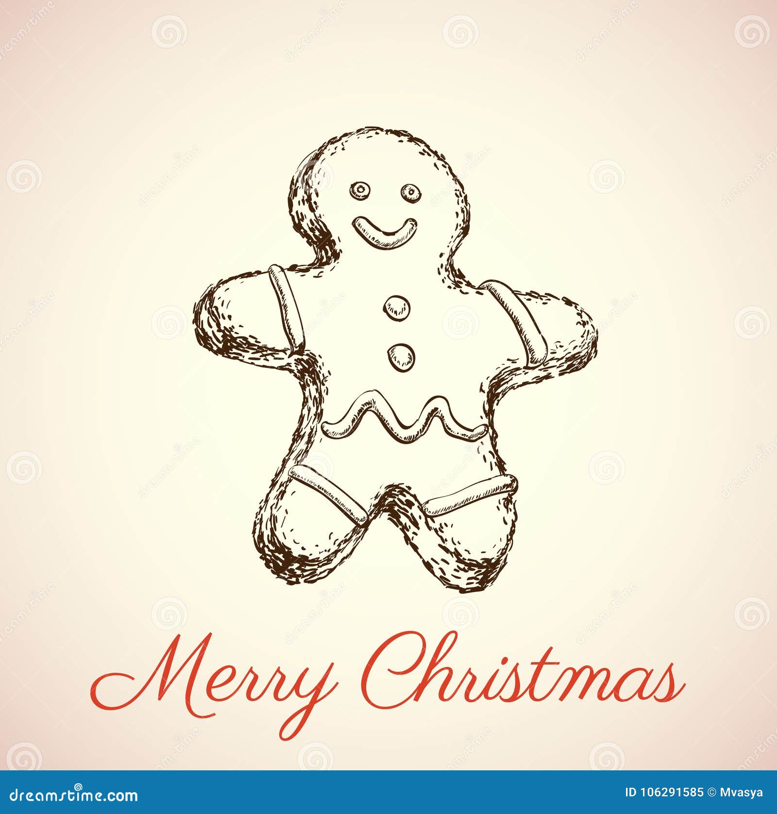 The Gingerbread Man stock vector. Illustration of sweet - 106291585
