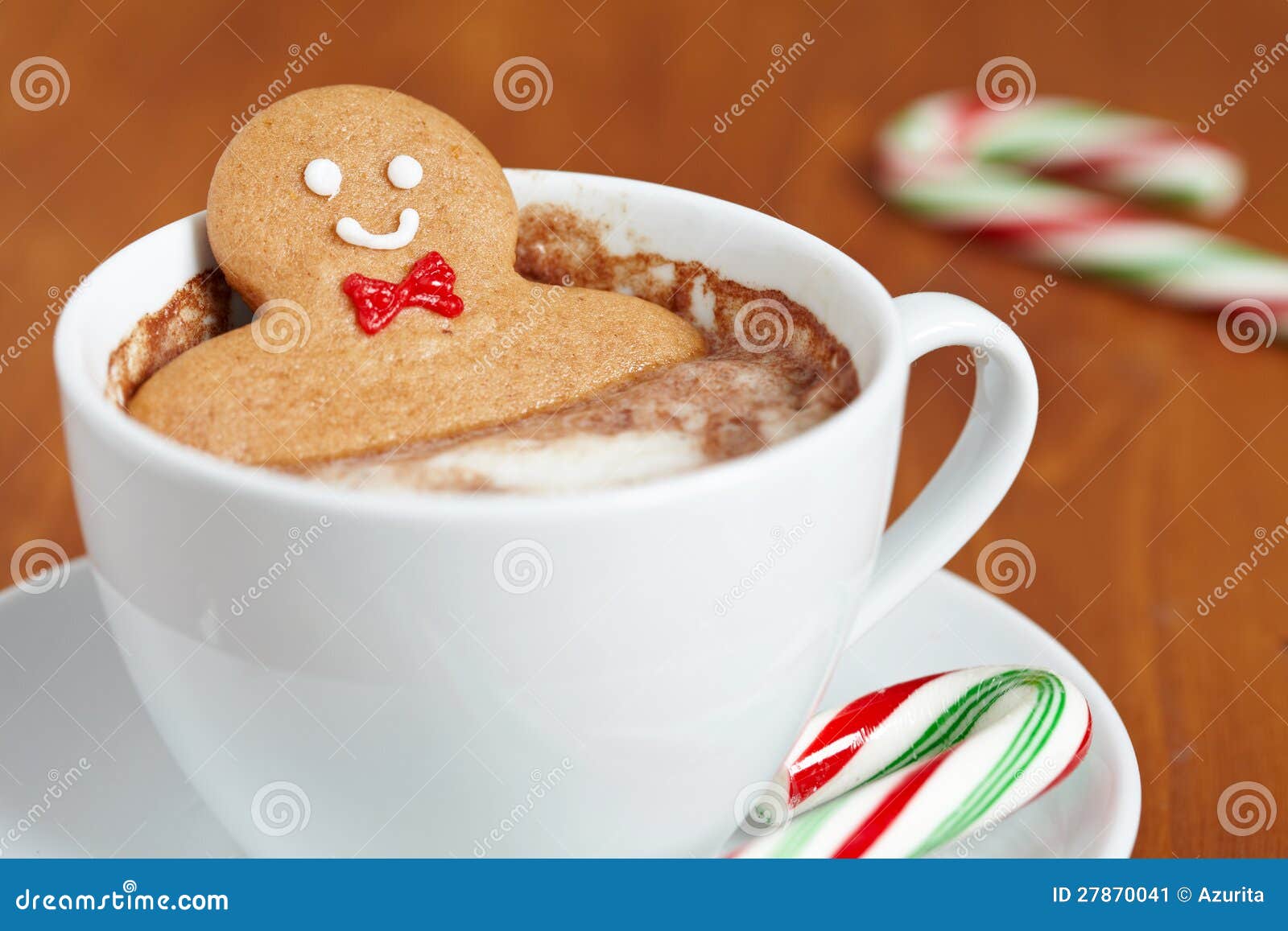 Gingerbread Man in Hot Chocolate Stock Image - Image of food, cheerful ...