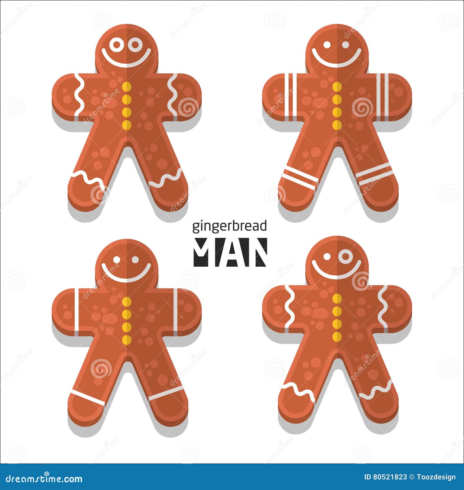 Gingerbread man icon stock vector. Illustration of icing - 80521823