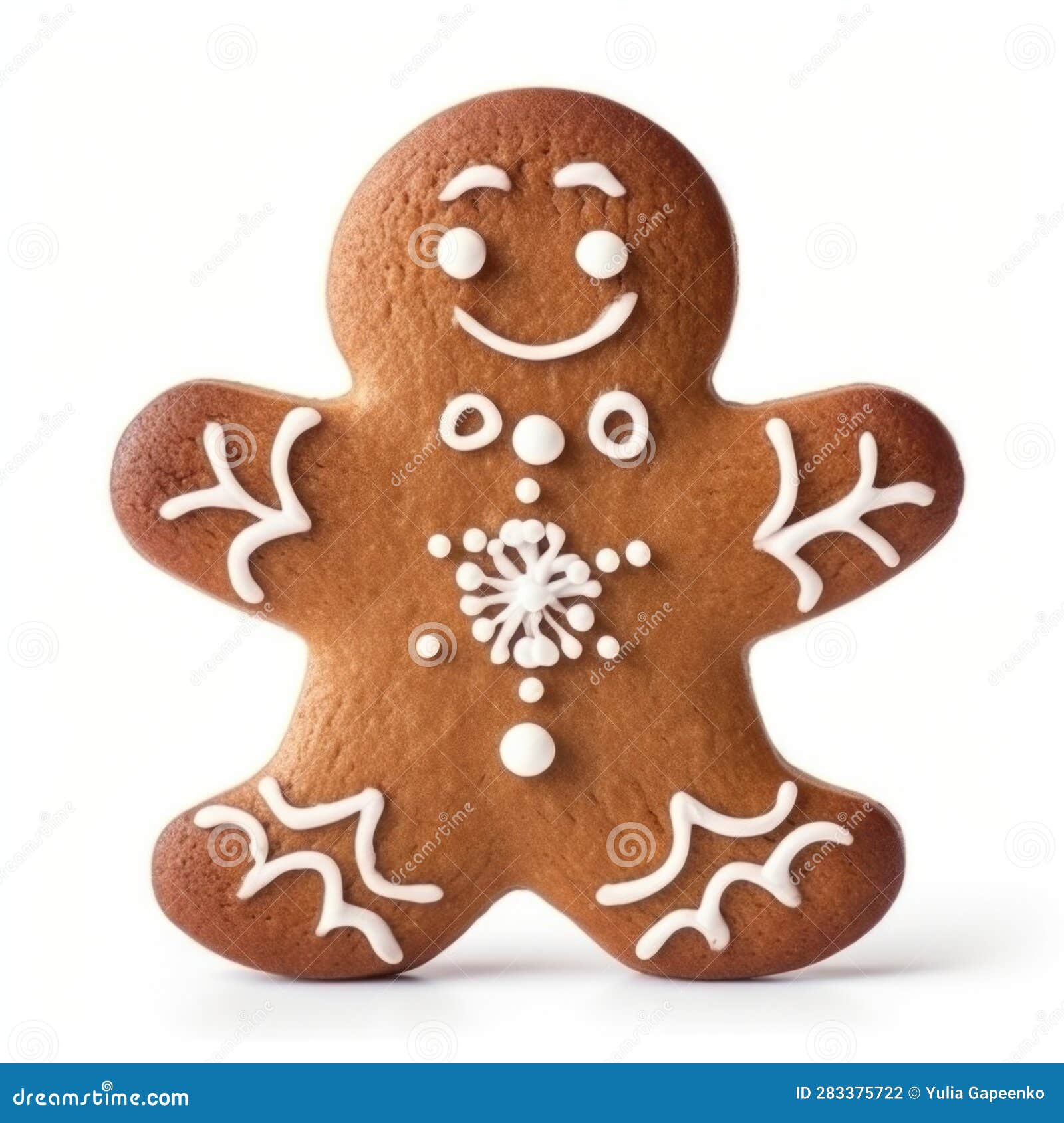 Gingerbread Man Isolated. Illustration AI Generative Stock Illustration ...