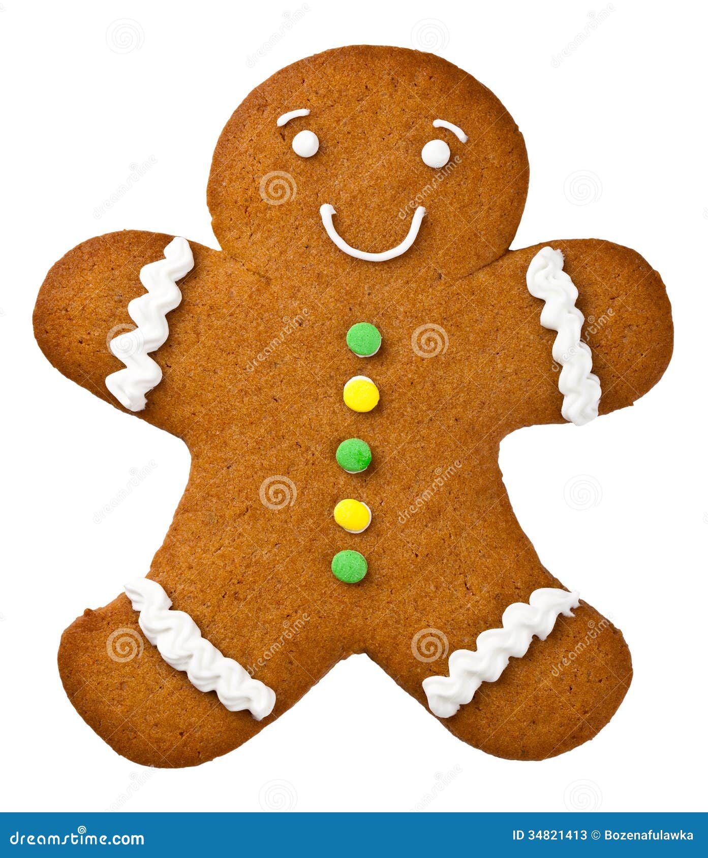 Gingerbread Man Cookie With Gym Dumbbell And Christmas Tree Branches ...