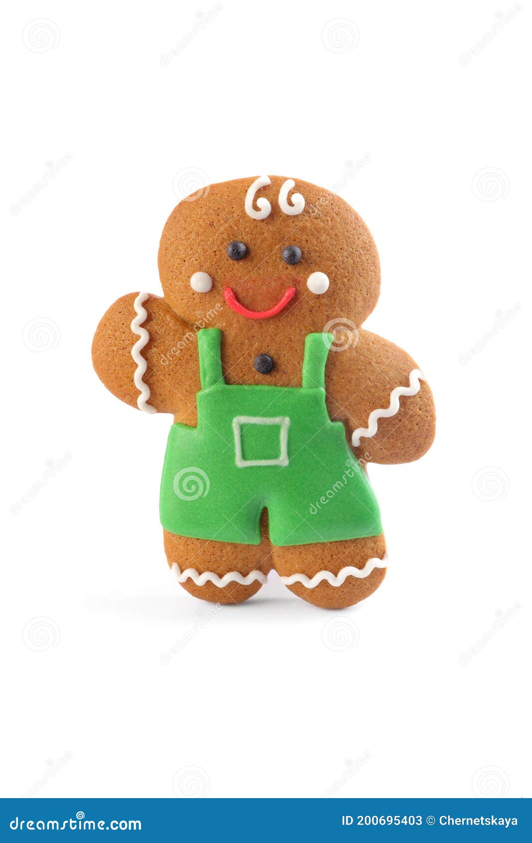 Gingerbread Man Isolated on White. Delicious Christmas Cookie Stock ...