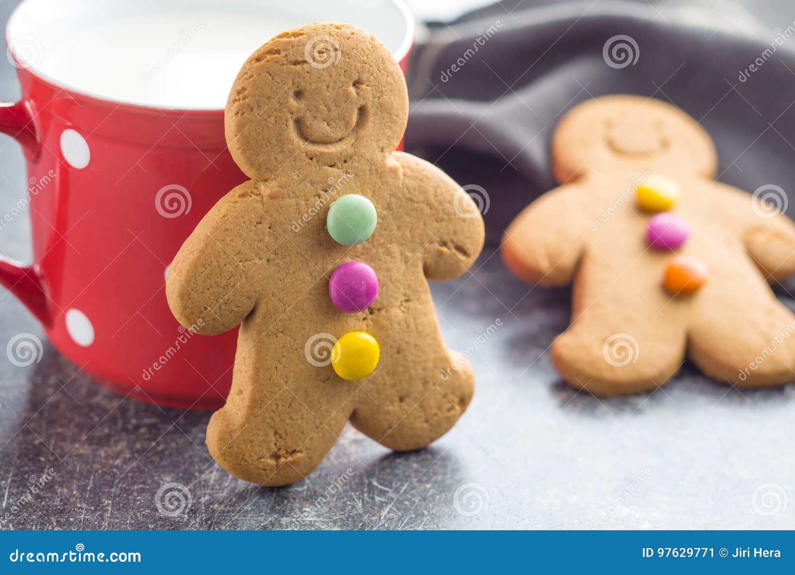 Gingerbread Man Leaning Against a Cup. Stock Image - Image of cookies ...