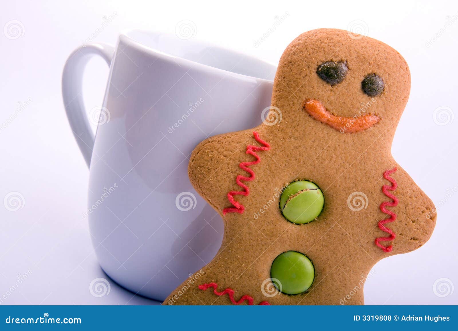 Gingerbread man and mug stock photo. Image of food, whimsical - 3319808