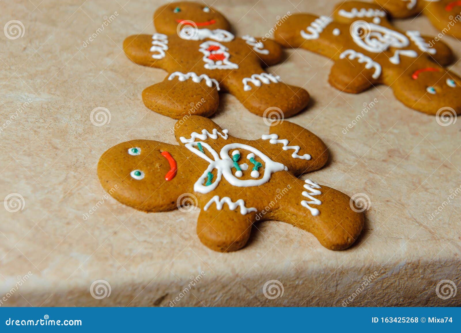 Gingerbread Man Painting on the Kitchen Table16 Stock Photo - Image of ...