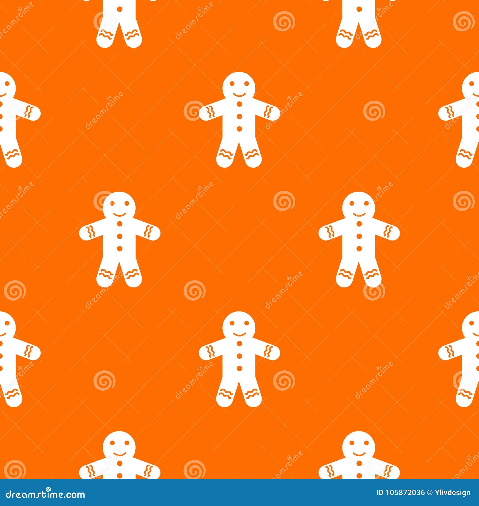 Gingerbread Man Pattern Seamless Stock Vector - Illustration of pattern ...