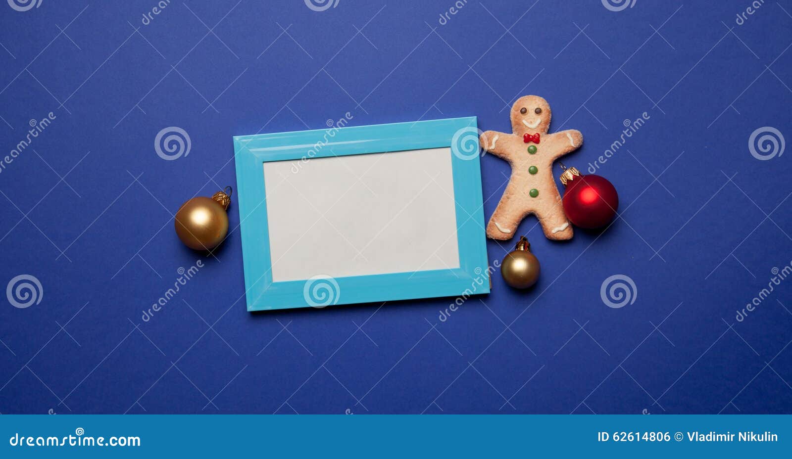 Gingerbread Man and Photo Frame Stock Photo - Image of frame, classic ...