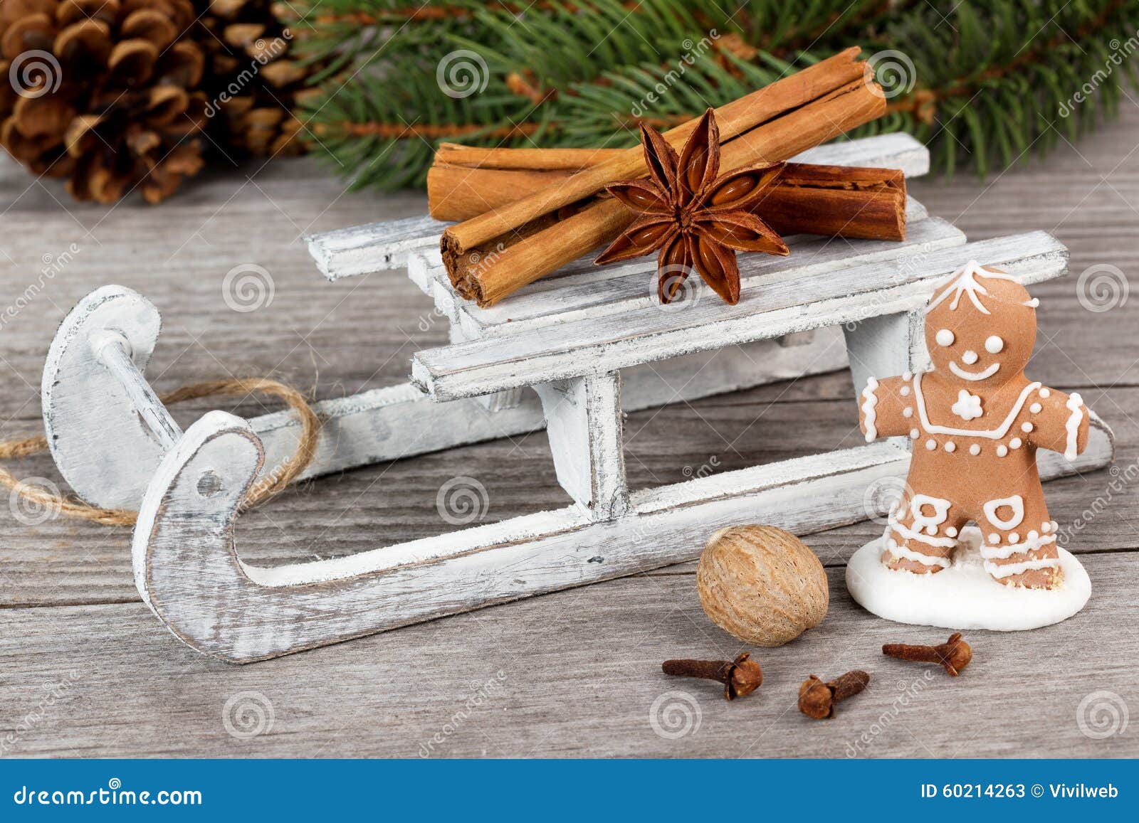Gingerbread man and spices stock image. Image of retro - 60214263