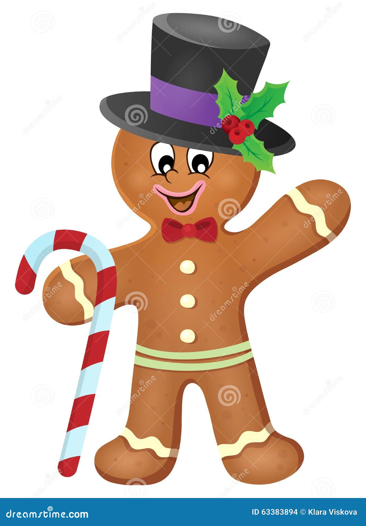 Gingerbread Man Theme Image 3 Stock Vector Illustration Of Biscuit