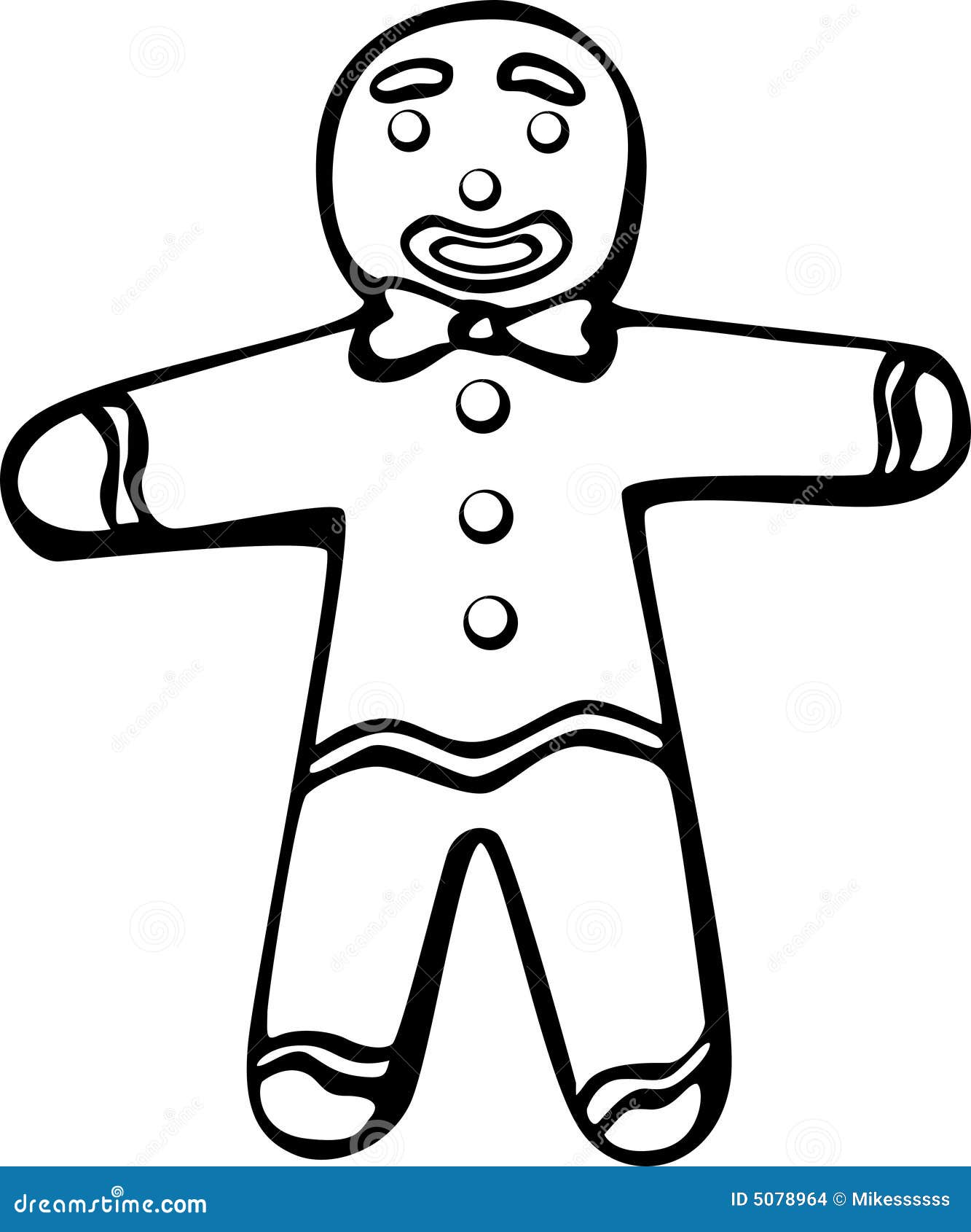 Gingerbread Man Vector Illustration Stock Vector Illustration Of Arms