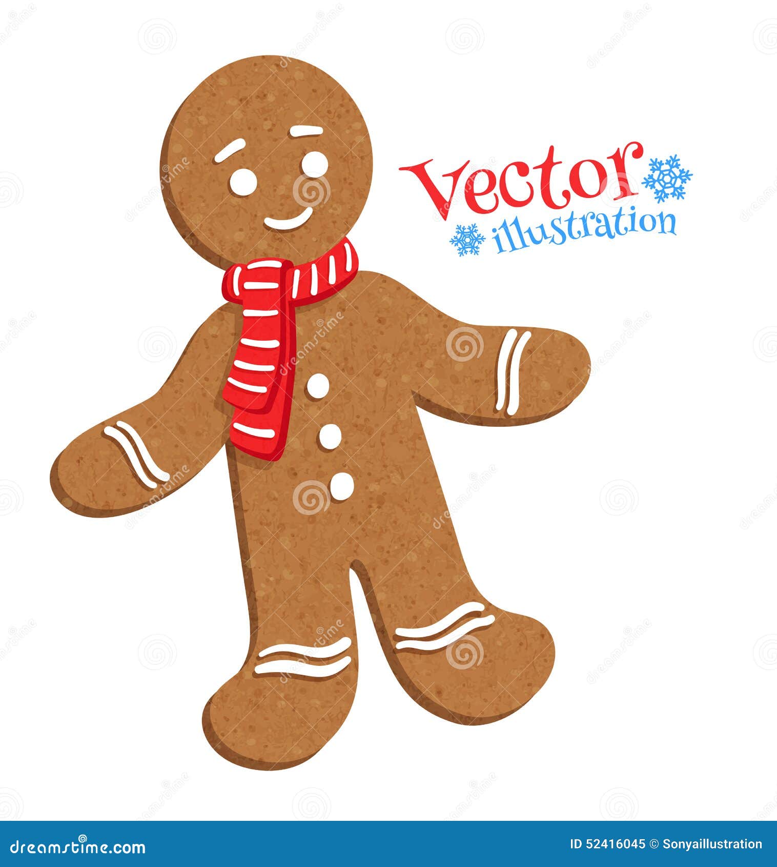 Gingerbread Man Stock Vector Illustration Of Isolated 52416045