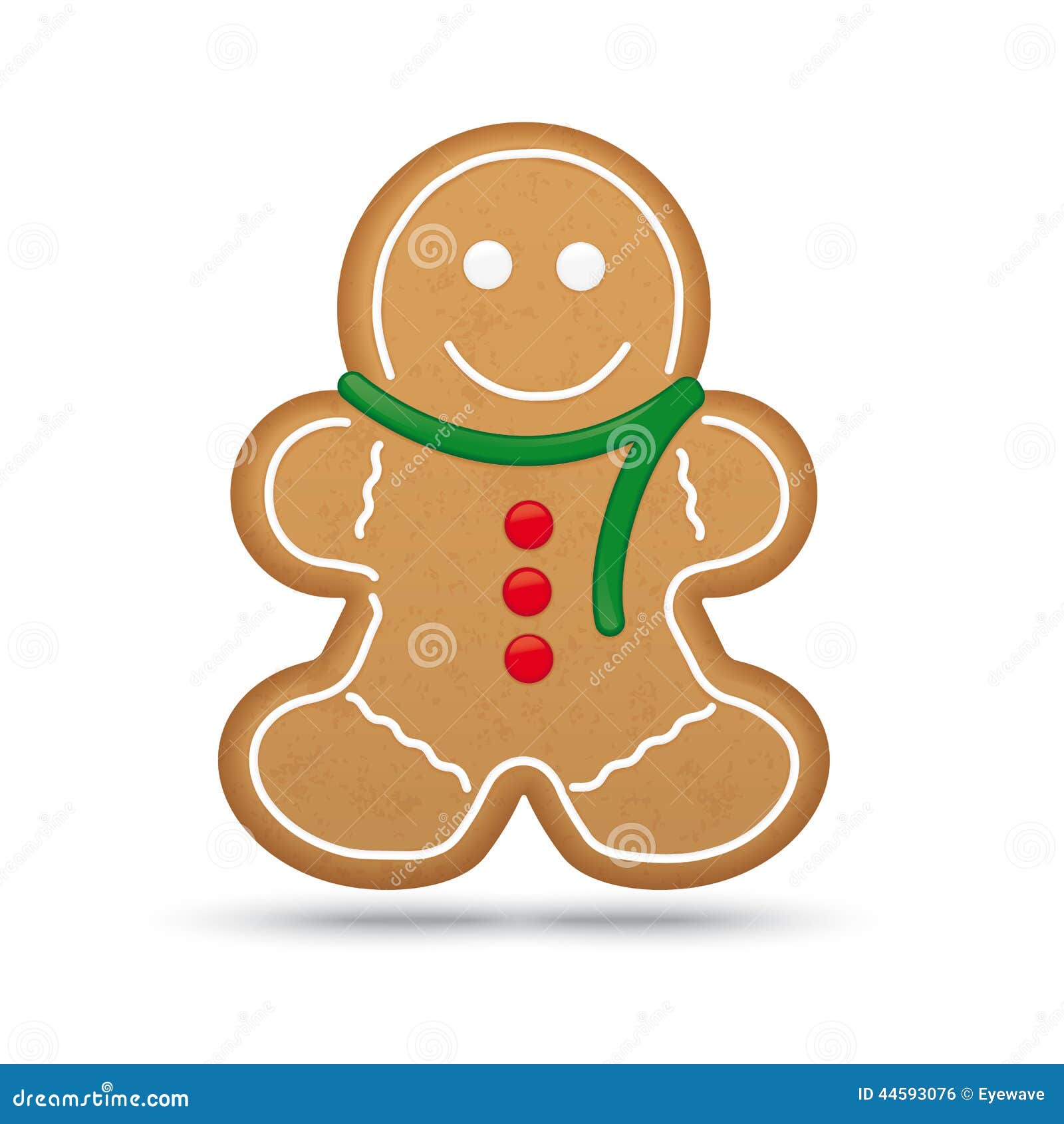 Gingerbread Man Vector Illustration Stock Vector Illustration Of Cake