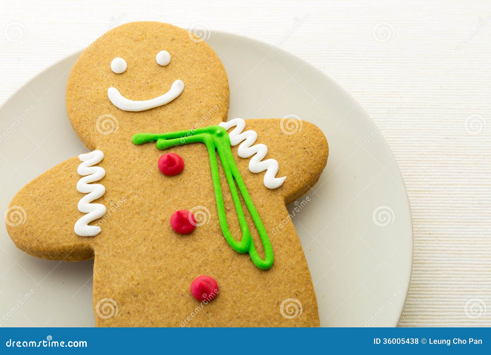 Gingerbread man on white stock photo. Image of homemade - 36005438