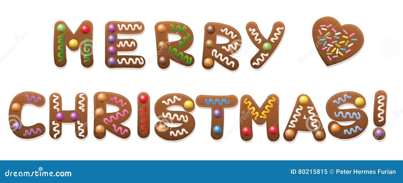 Gingerbread Merry Christmas Stock Vector - Illustration of baker ...