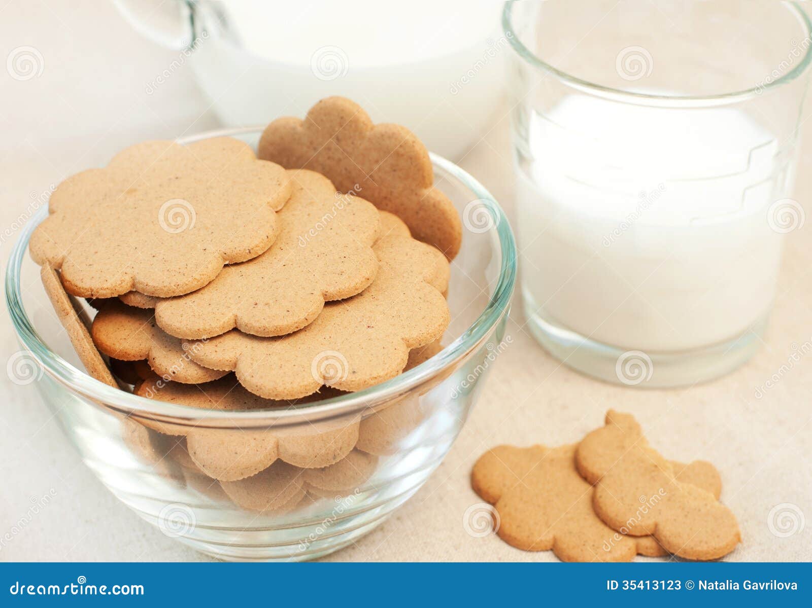 Gingerbread and milk stock image. Image of shape, gingerbread - 35413123
