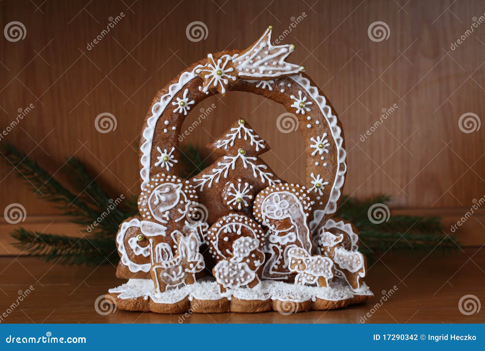 Gingerbread nativity stock photo. Image of edible, animal - 17290342