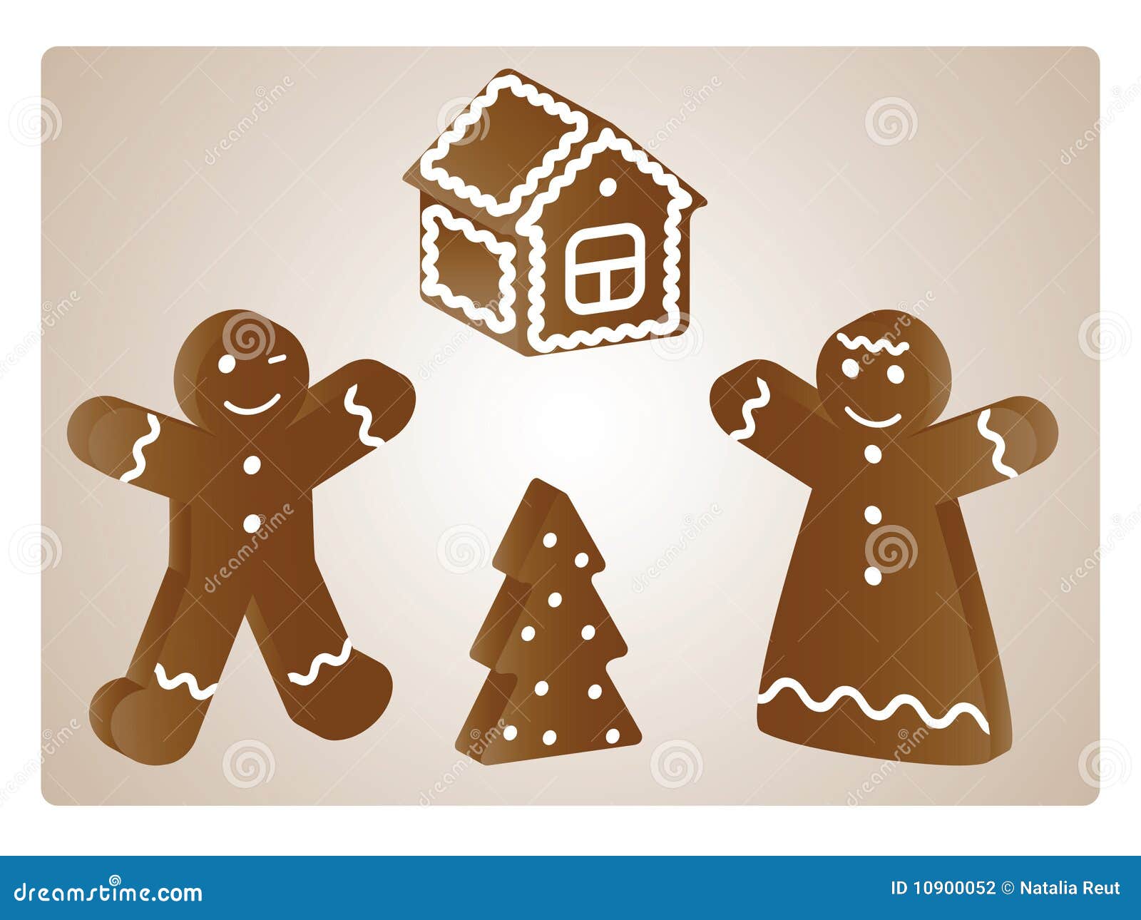 Gingerbread People stock vector. Illustration of food - 10900052