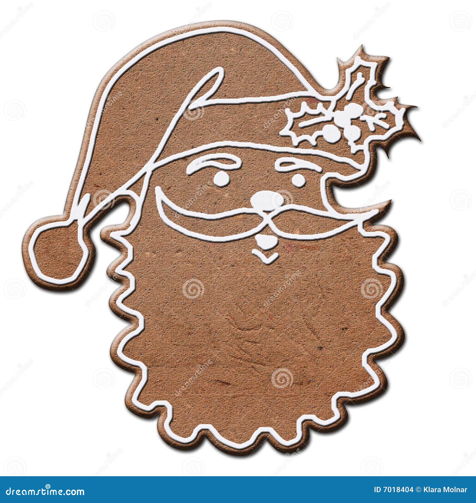 Gingerbread santa stock illustration. Illustration of seasonal - 7018404