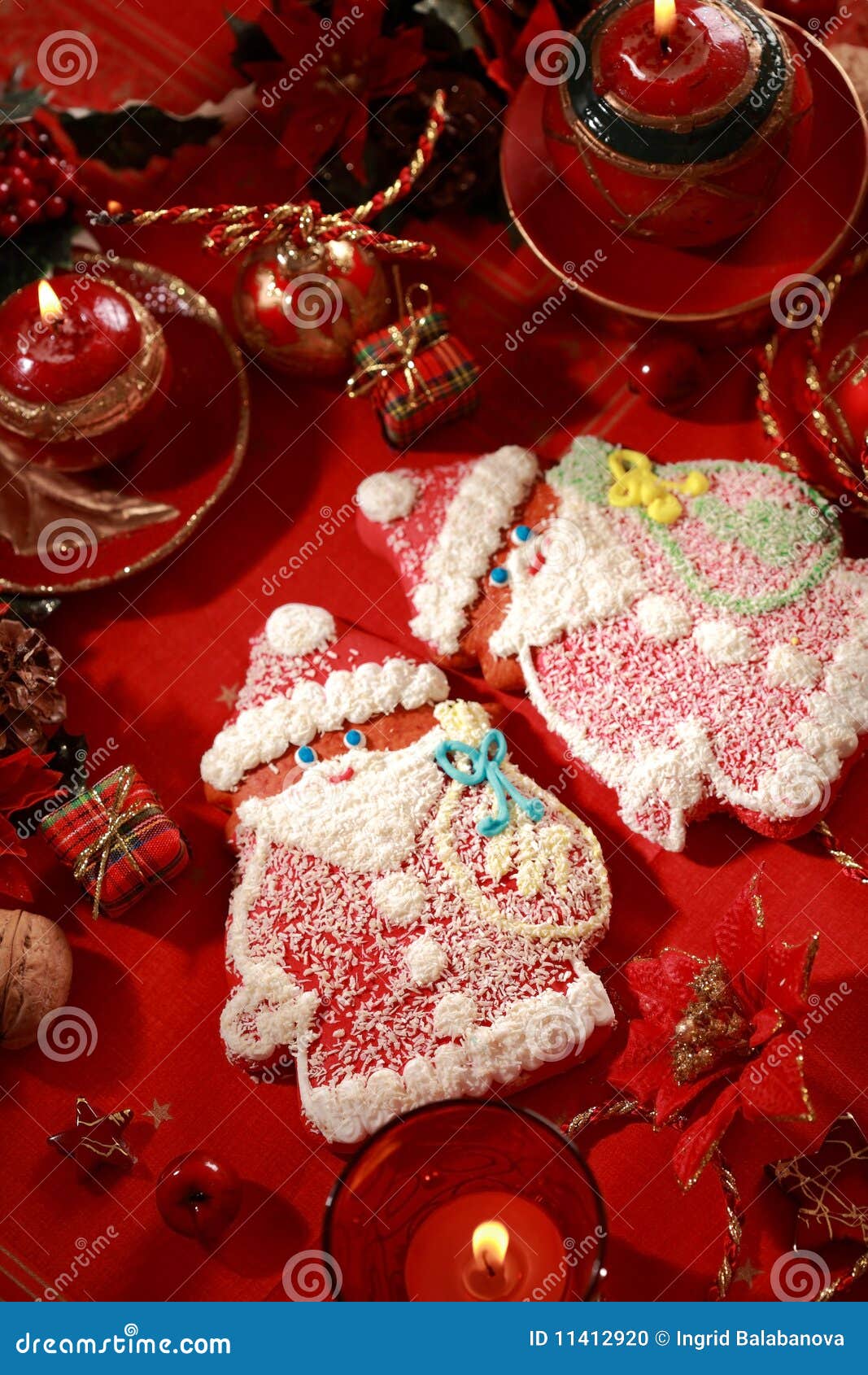 Gingerbread Santa Claus for Christmas Stock Photo - Image of decoration ...