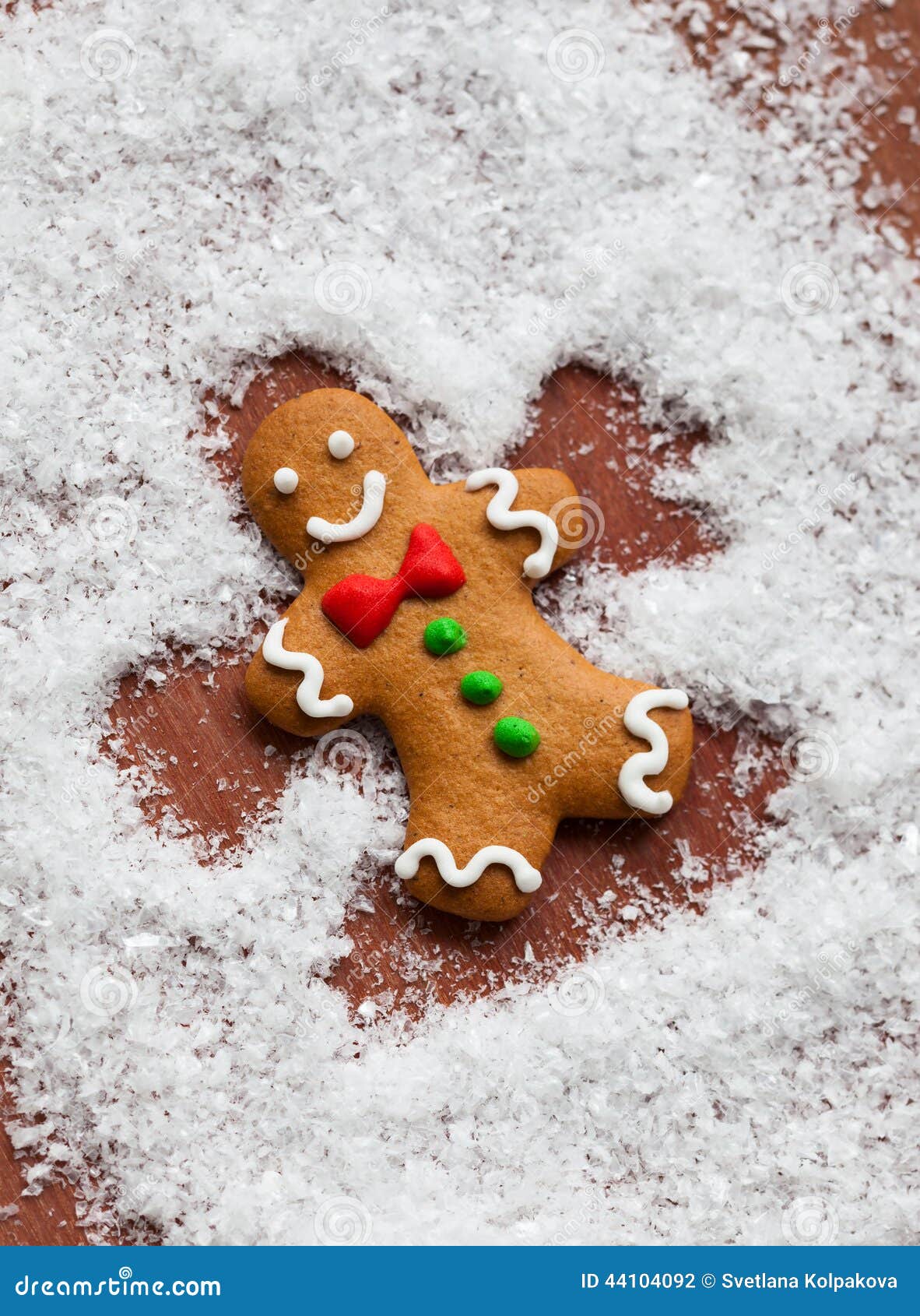 Gingerbread Snow Angel stock photo. Image of closeup - 44104092