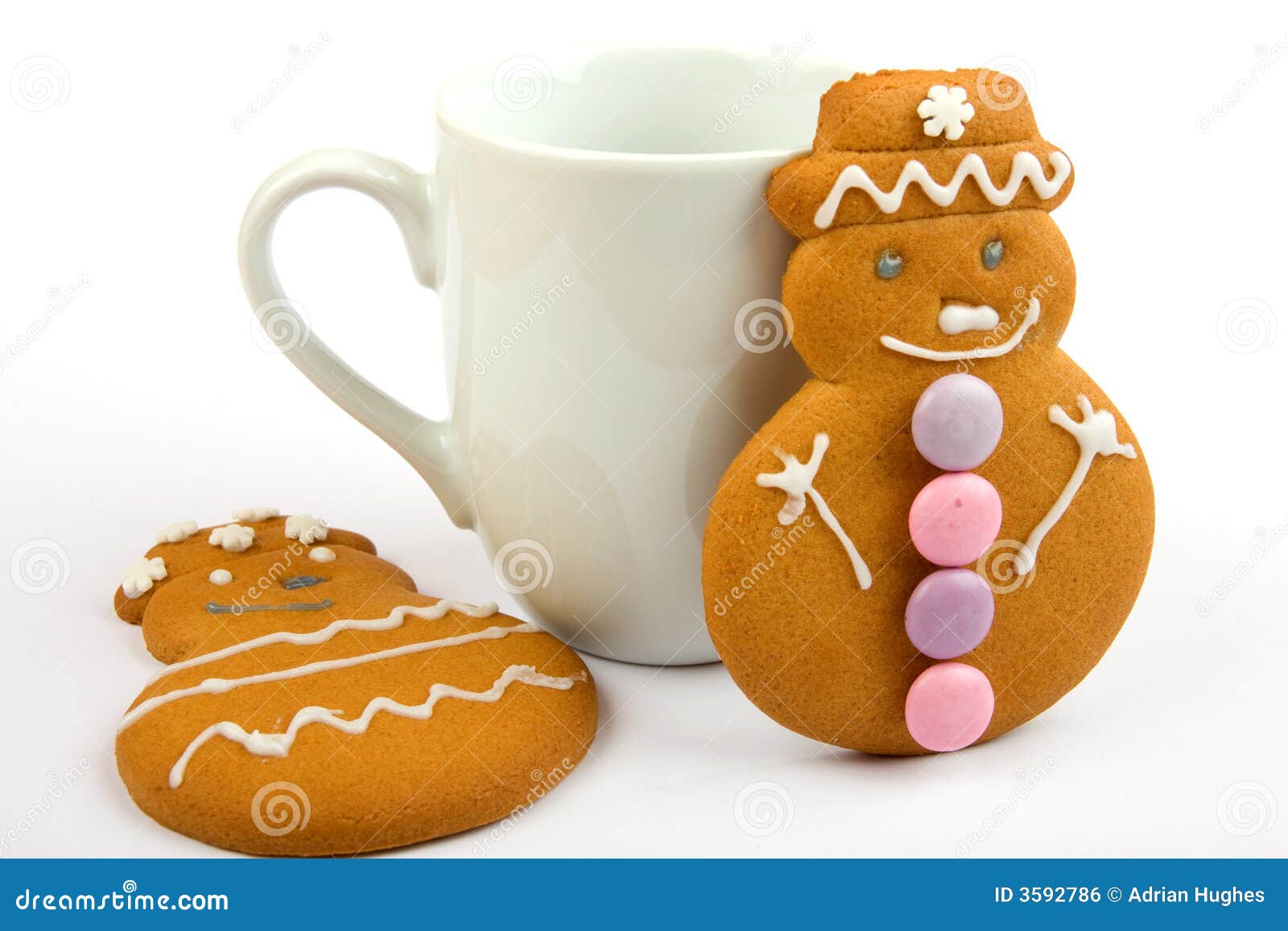 Gingerbread Snowmen stock photo. Image of relax, xmas - 3592786