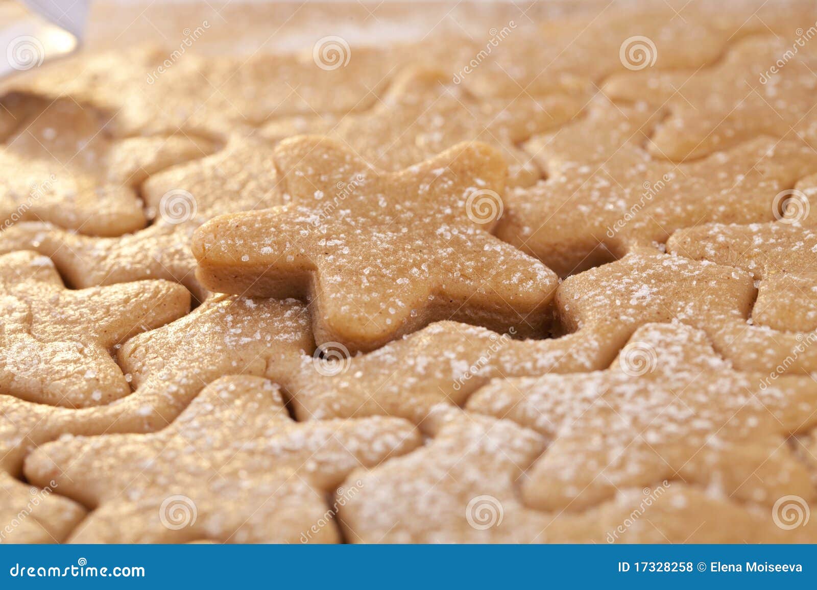 Gingerbread Star Cookie Cuts Dough Stock Photo - Image of making ...