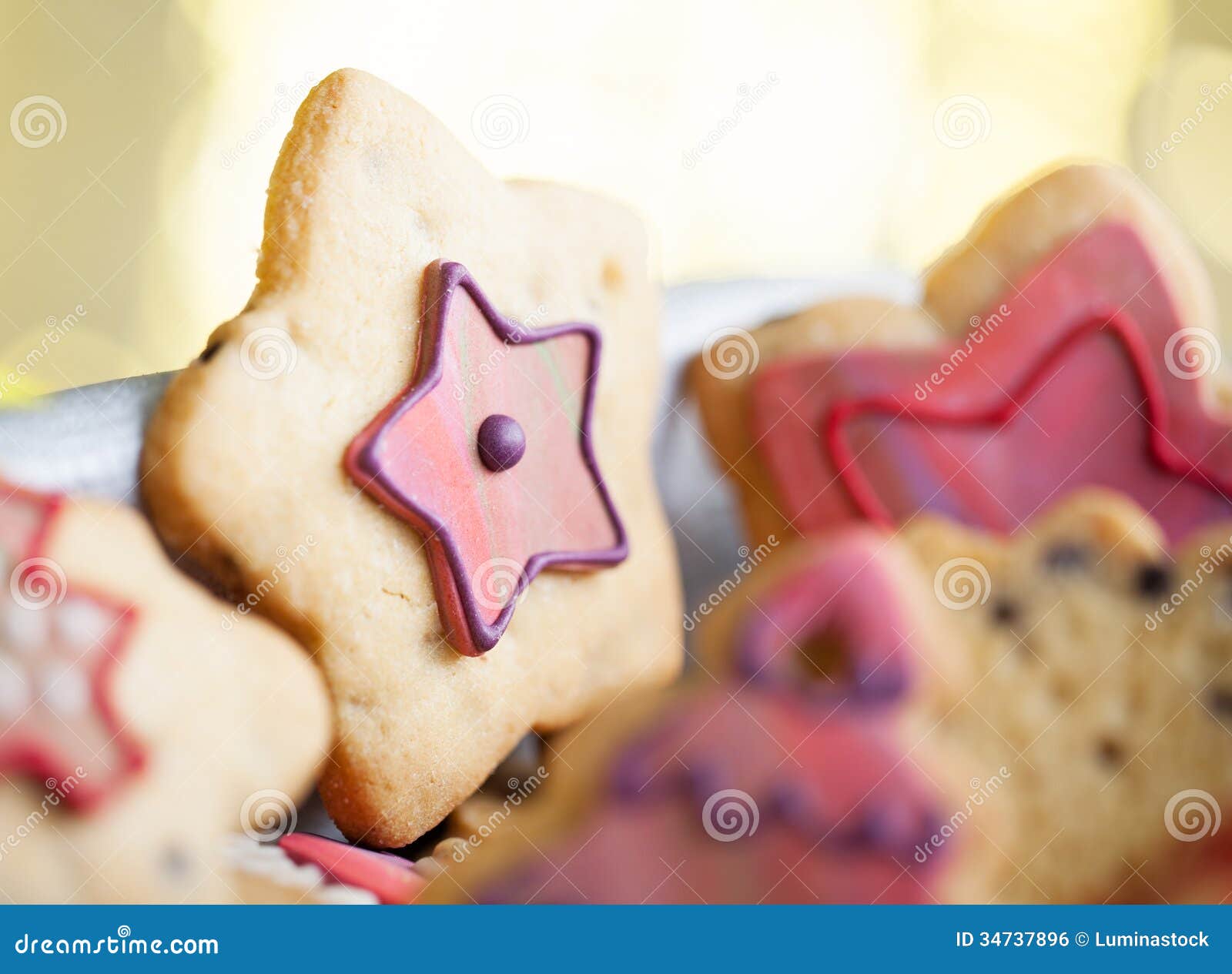 Gingerbread Stars stock photo. Image of dessert, selective - 34737896
