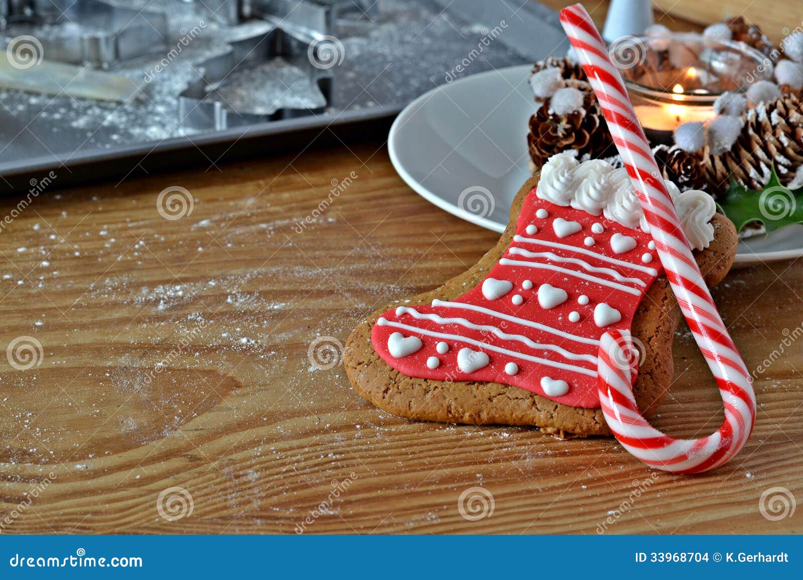 Gingerbread stocking stock photo. Image of biscuits, nostalgia - 33968704