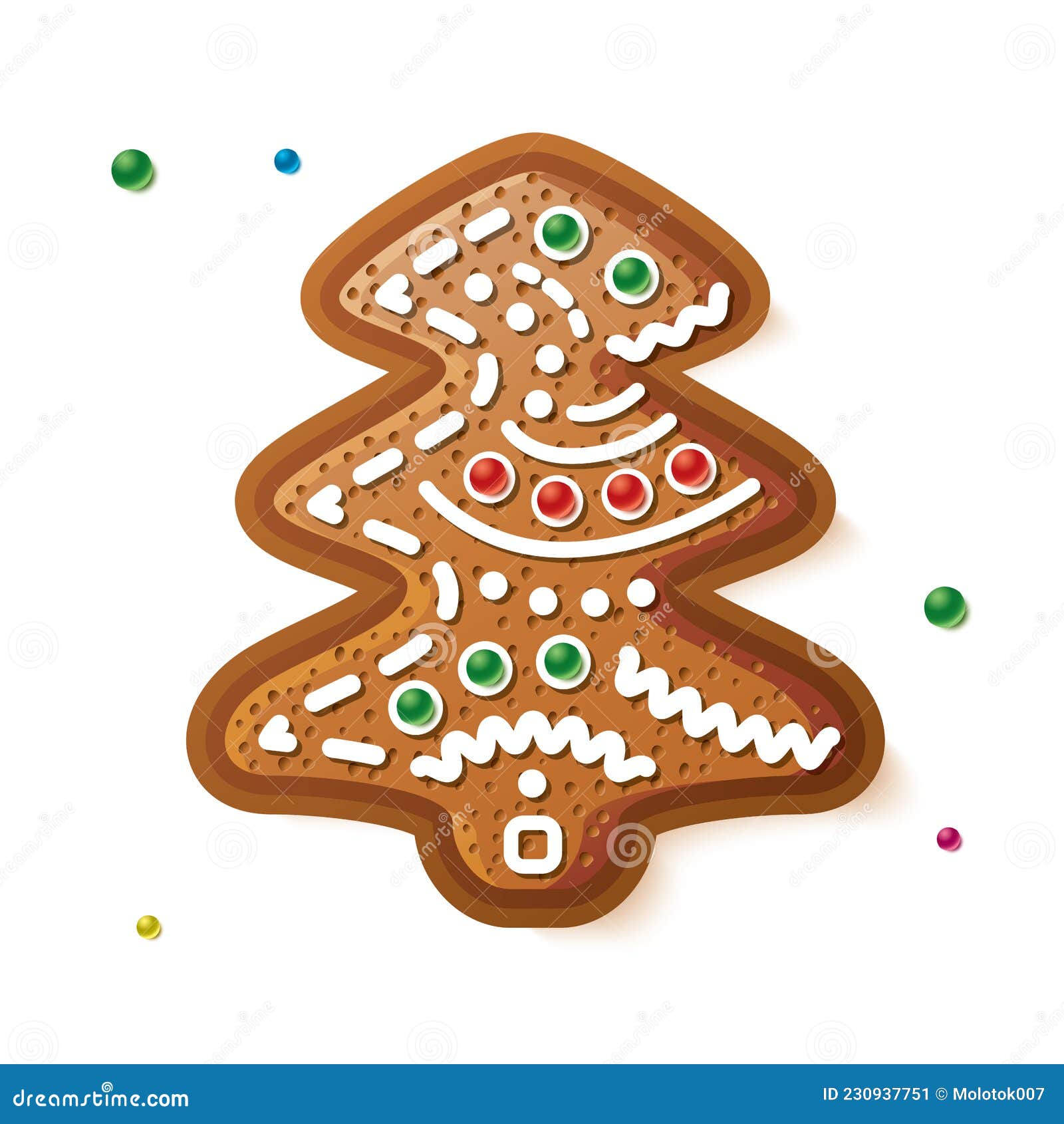 Gingerbread Tree Cartoon Character Concept Thumbs Up Having A White ...