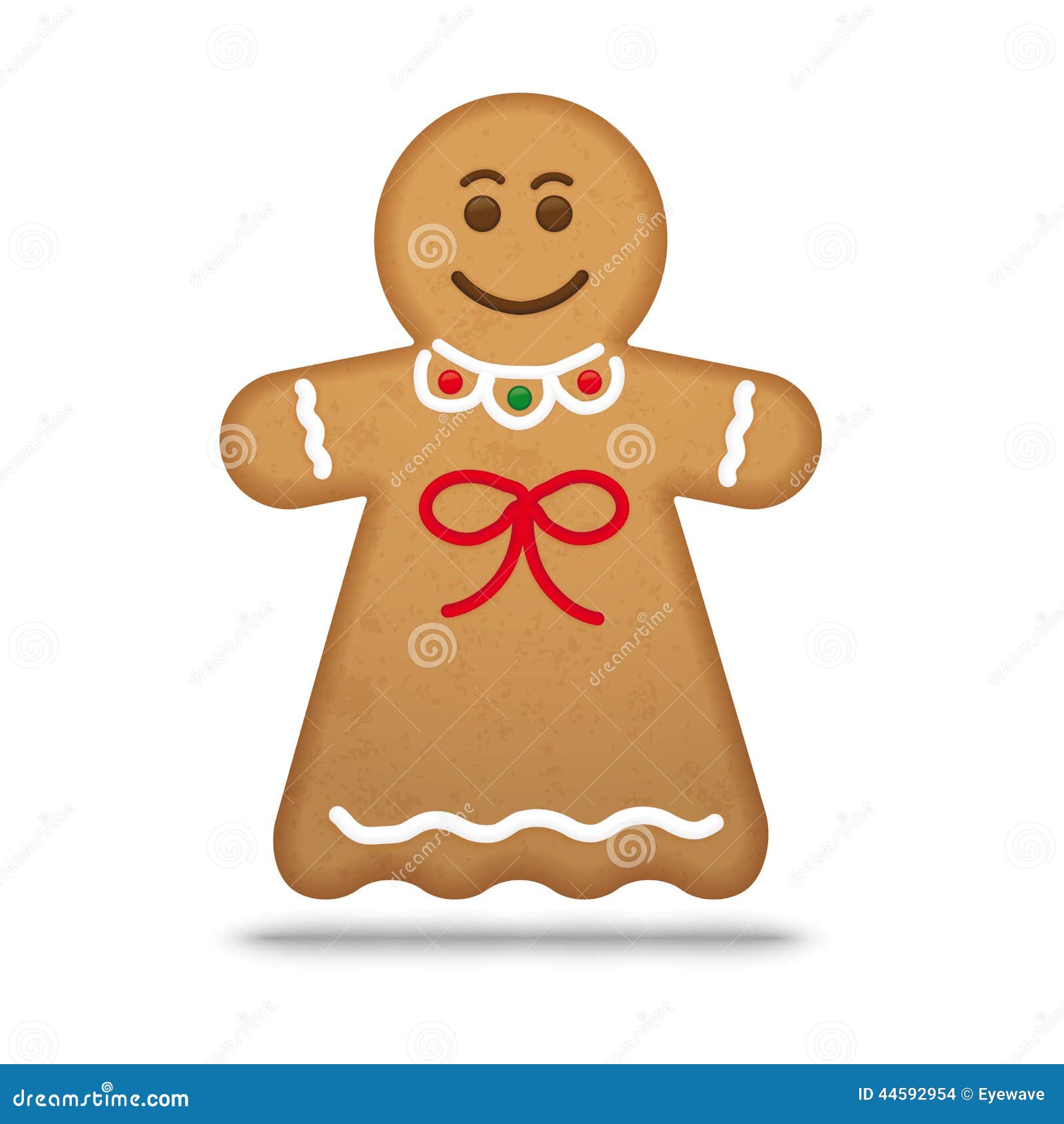 Gingerbread Woman Vector Illustration Stock Vector - Illustration of ...