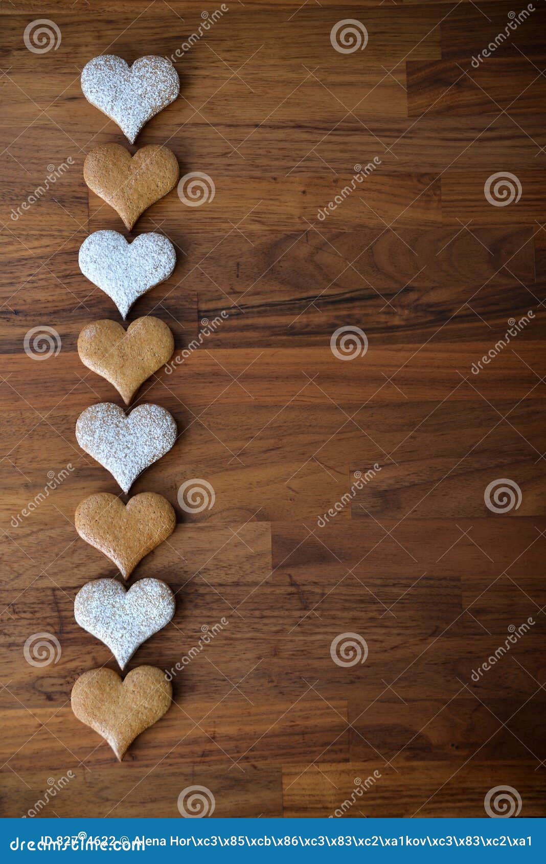 Gingerbreads on Wooden Kitchen Counter Stock Photo - Image of assembled ...