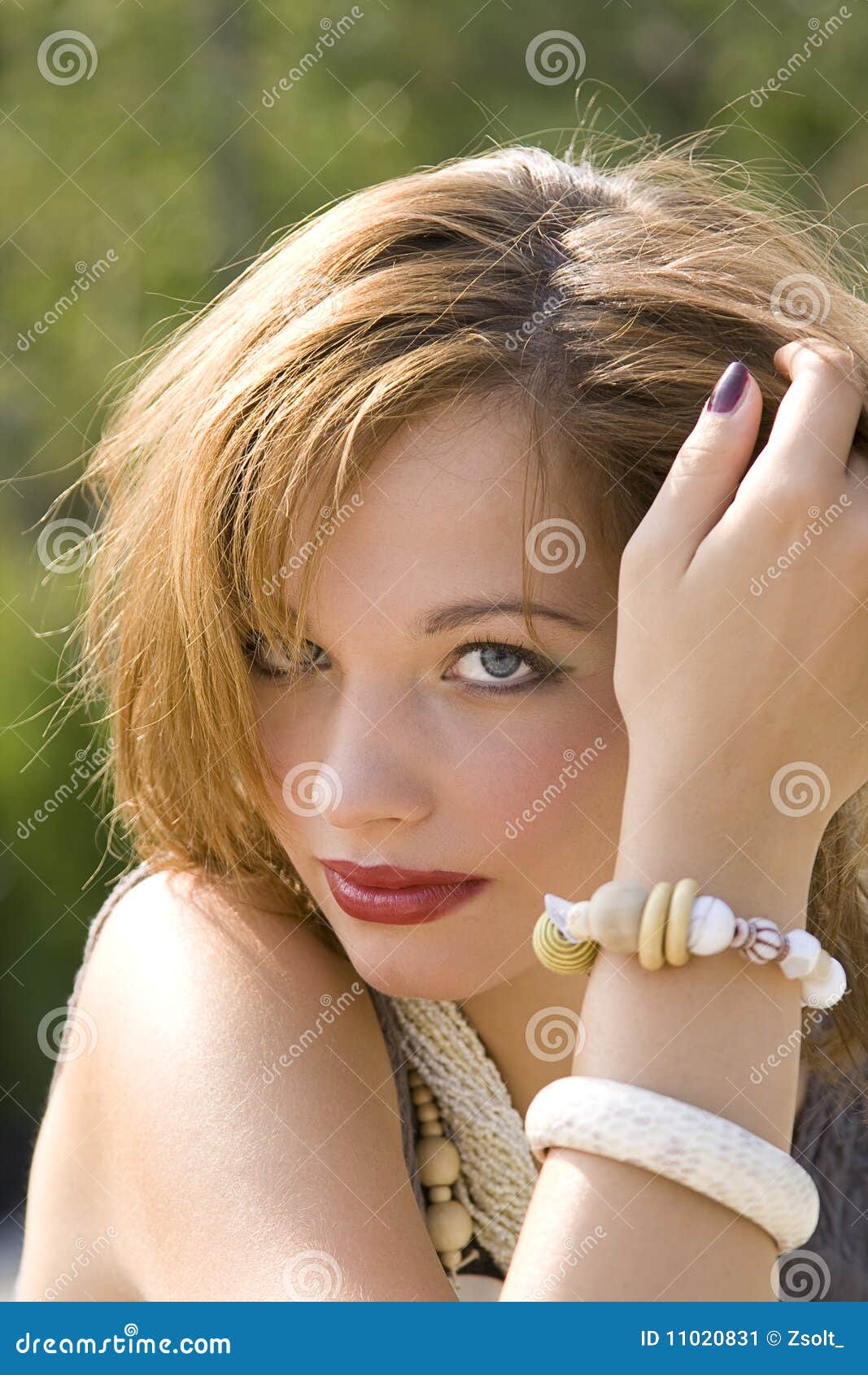 Gingerish girl portrait stock image. Image of woman, cute - 11020831