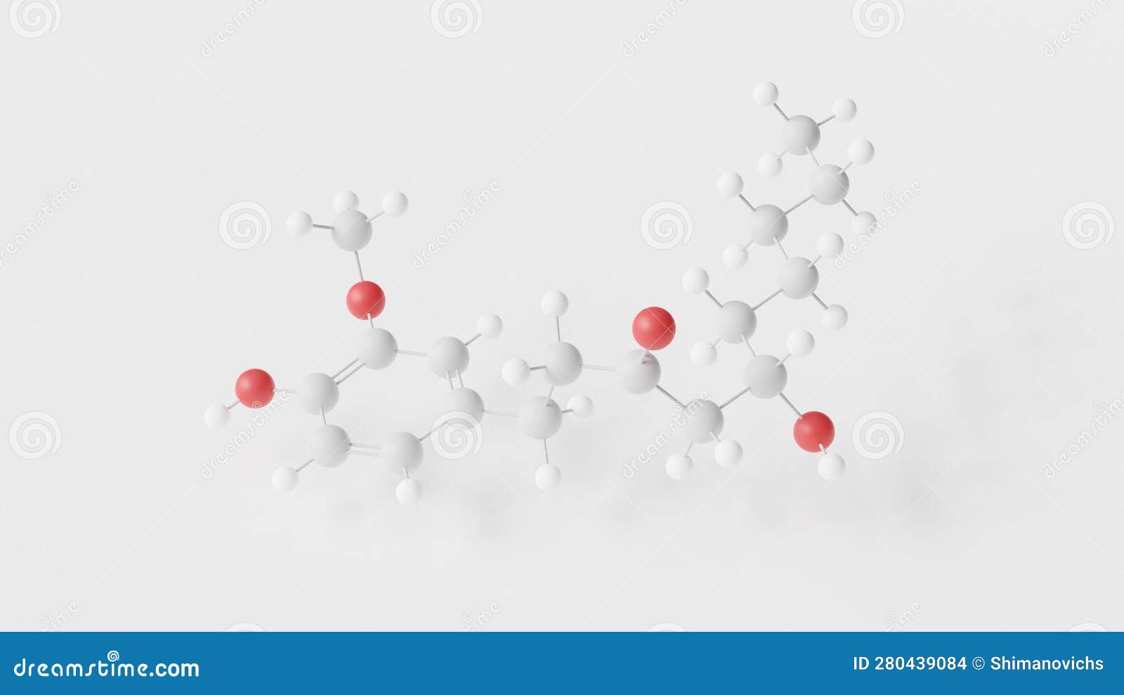 Gingerol Molecule 3d, Molecular Structure, Ball And Stick Model ... Gingerol Molecule 3d, Molecular Structure, Ball And Stick Model ...