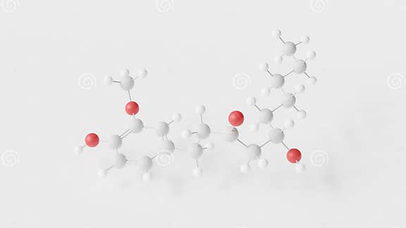 Gingerol Molecule 3d, Molecular Structure, Ball and Stick Model ...