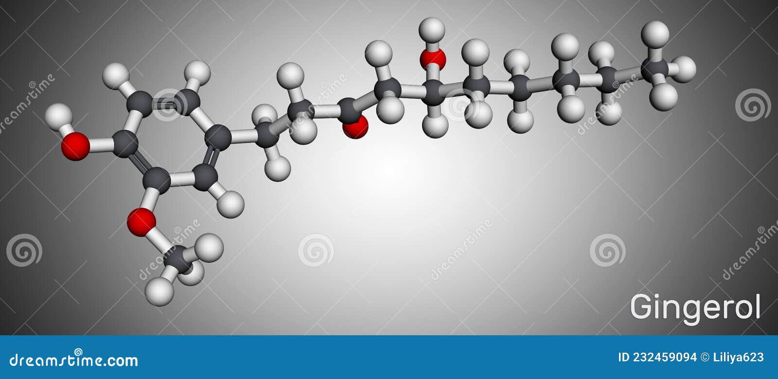 Gingerol Molecule, Molecular Structures, Phenolic Phytochemical ...