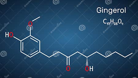 Gingerol Molecule. it is Phenol Phytochemical Compound, Antineoplastic ...