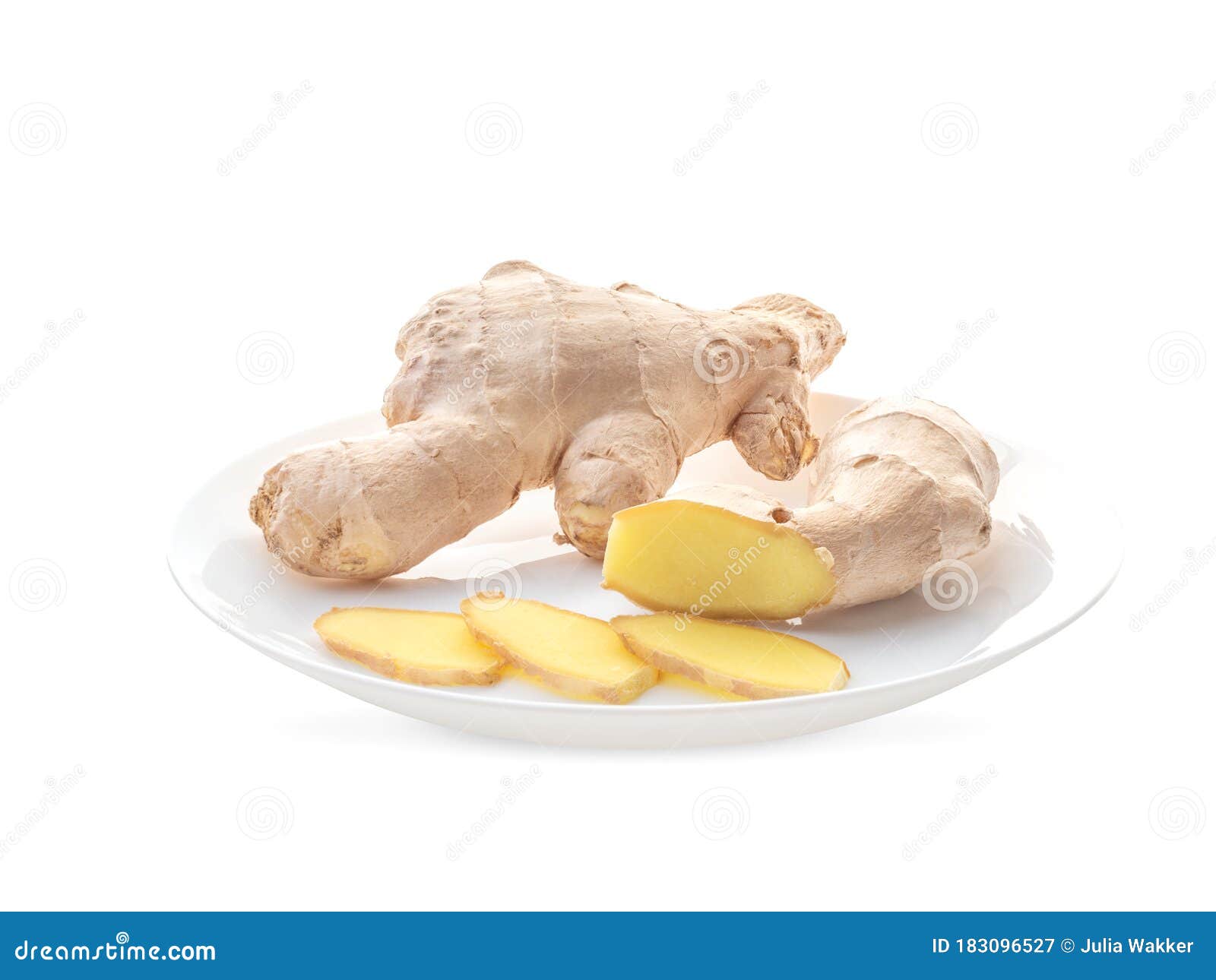Gingers on a white plate. stock image. Image of alternative - 183096527