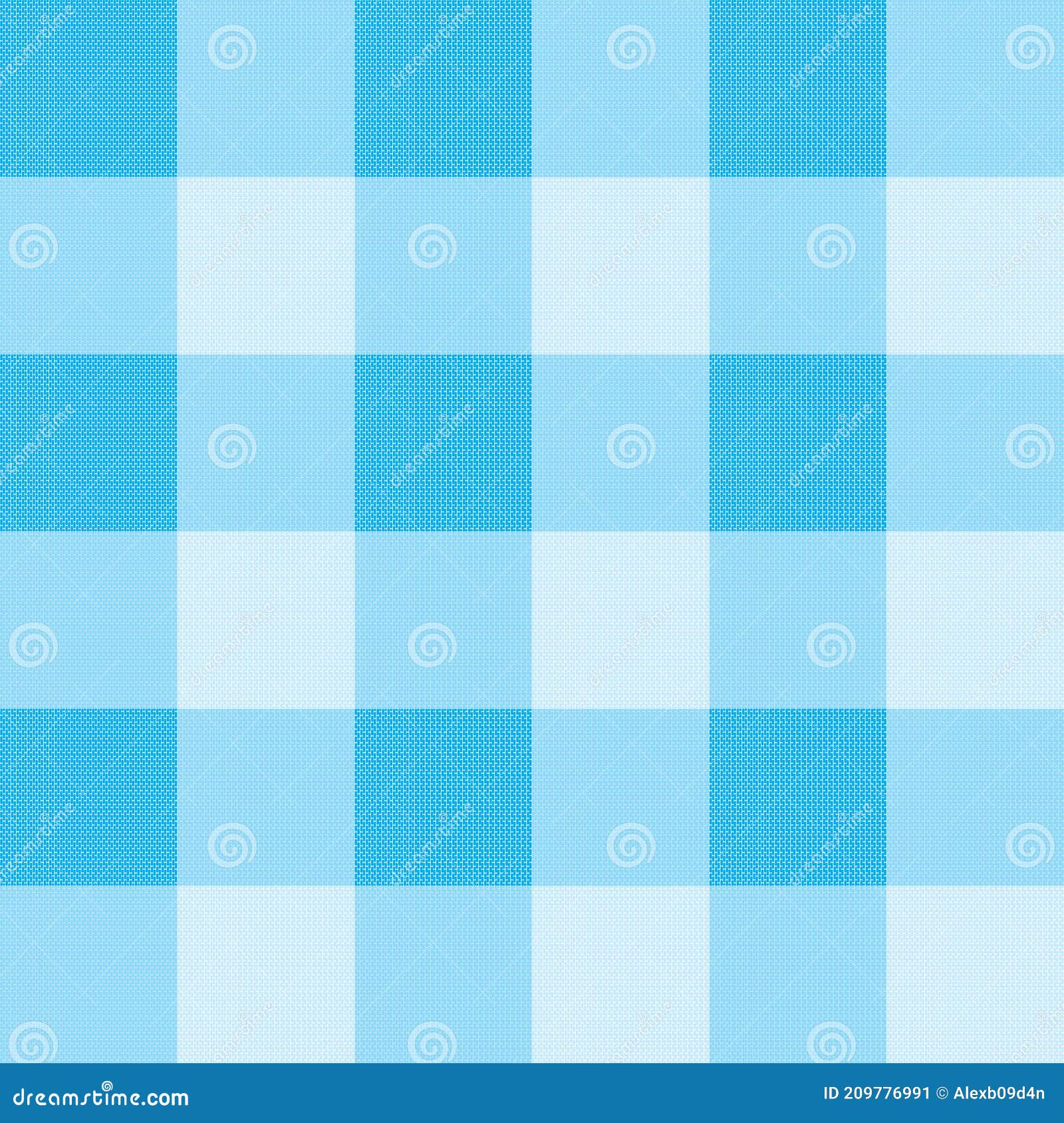 Gingham Blue Checkered Seamless Pattern. Plaid Repeat Design Background Stock Vector ...