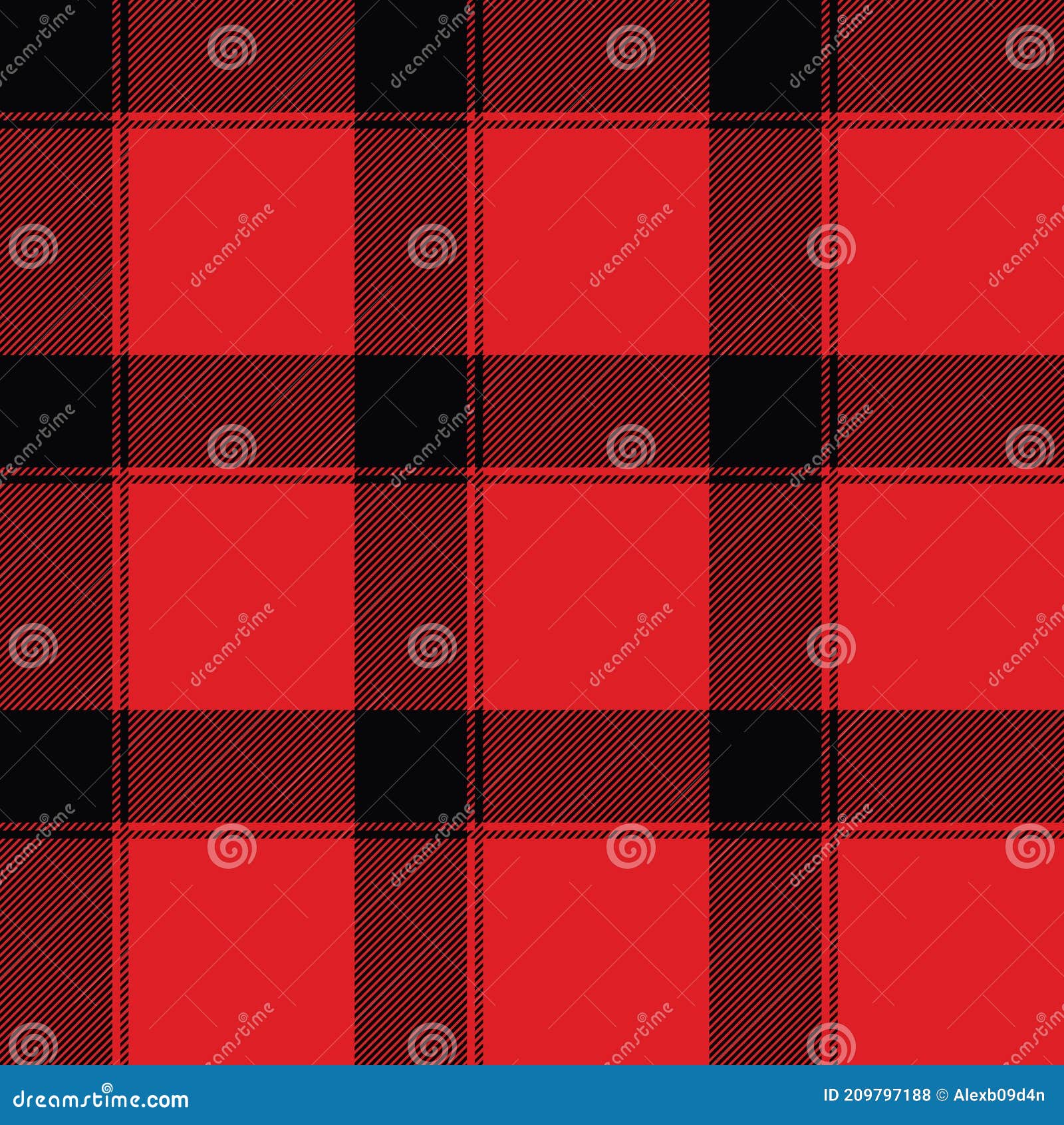 Gingham Red Checkered Seamless Pattern. Plaid Repeat Design Background ...